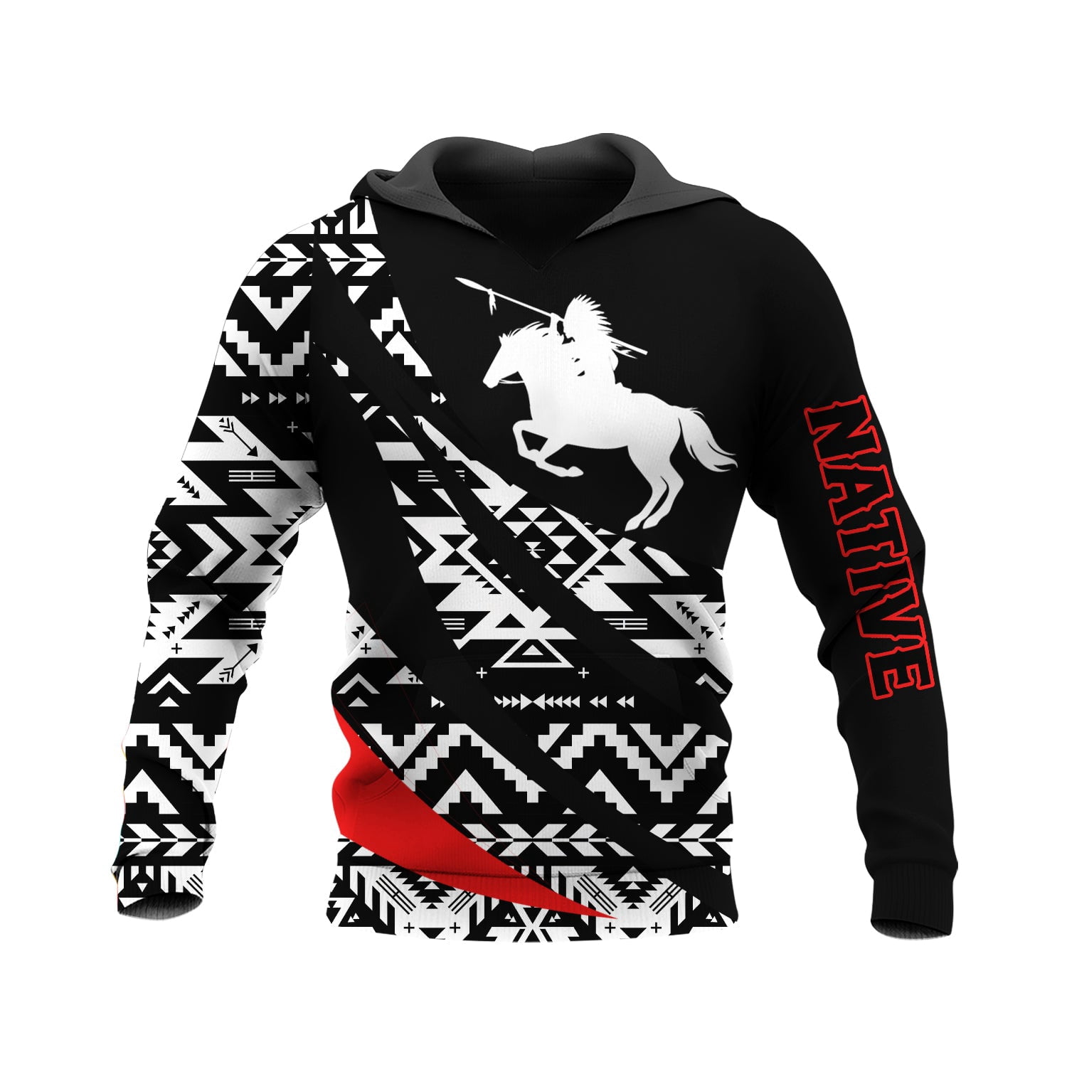 Brave Warrior Native American Pride 3D Hoodie 5 - Walmart.com