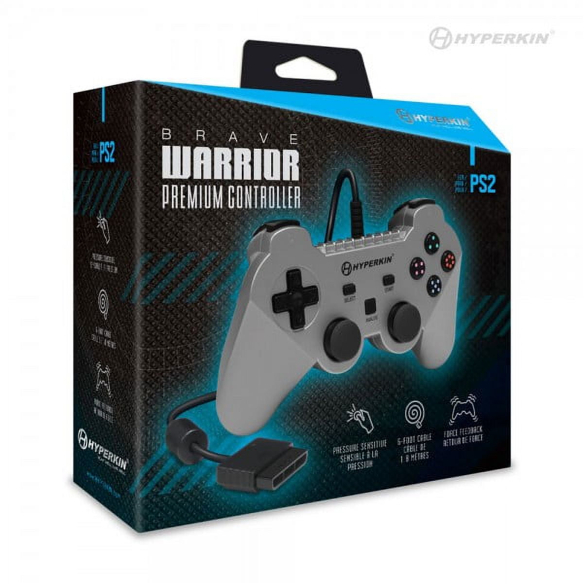 ?Brave Warrior" Premium Controller for PS2 (Silver) - Hyperkin M07303 ...