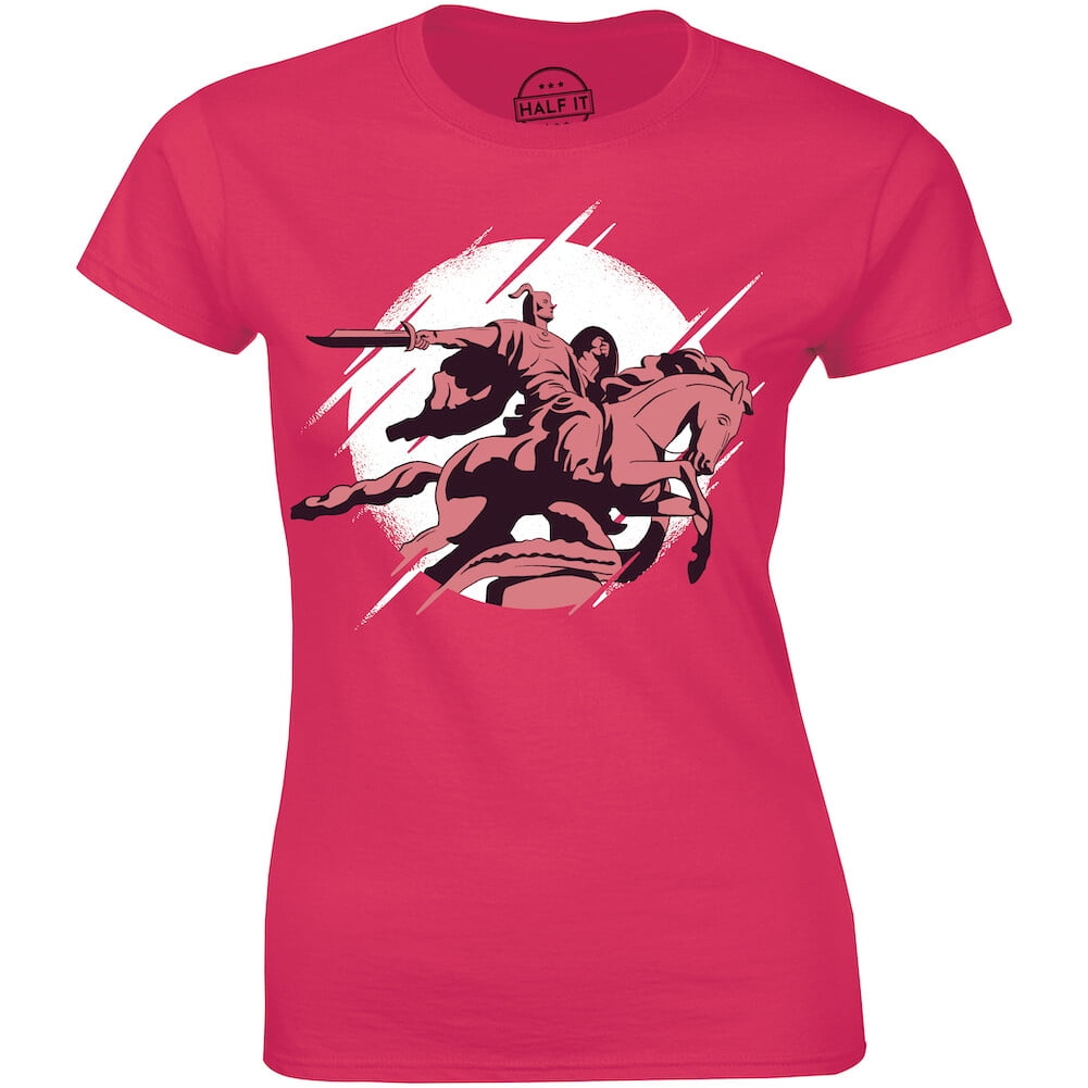 Brave Warrior Riding Horse Spear Etching Cool Tee Idea Women 's T-shirt ...