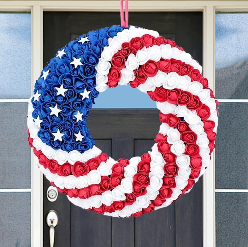 Brave Wings Wreath, 250 Anniversary Wooden Eagle Wreath, Flag Wreaths ...