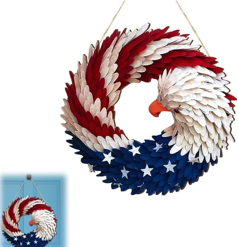 Brave Wings Wreath Wood,Brave Wings Wreath, Eagle Wreaths for Front ...