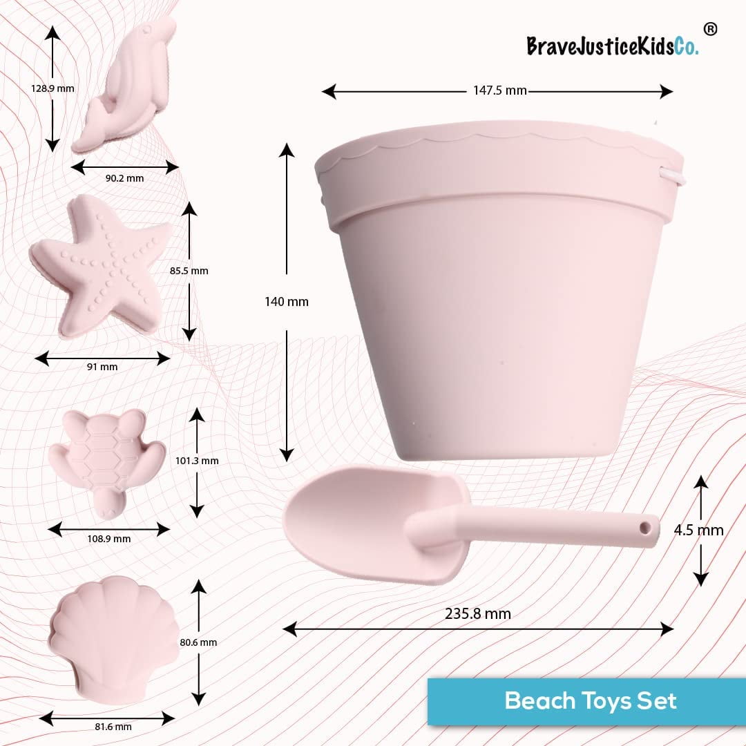 BraveJusticeKidsCo. | Silicone Summer Beach Set | Toddler Sandbox Toys ...