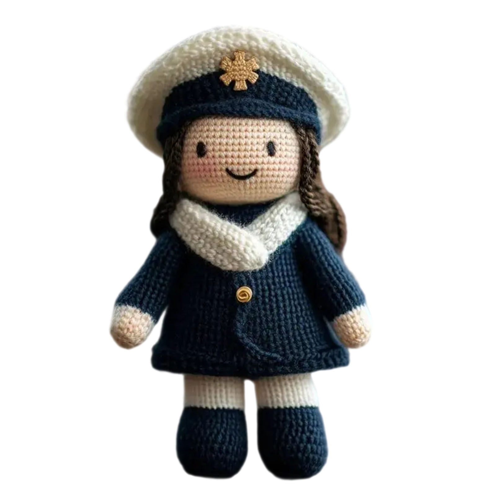 Braveheart Knitted Soldier Girl - Cozy Handmade Knit Doll with Unique ...