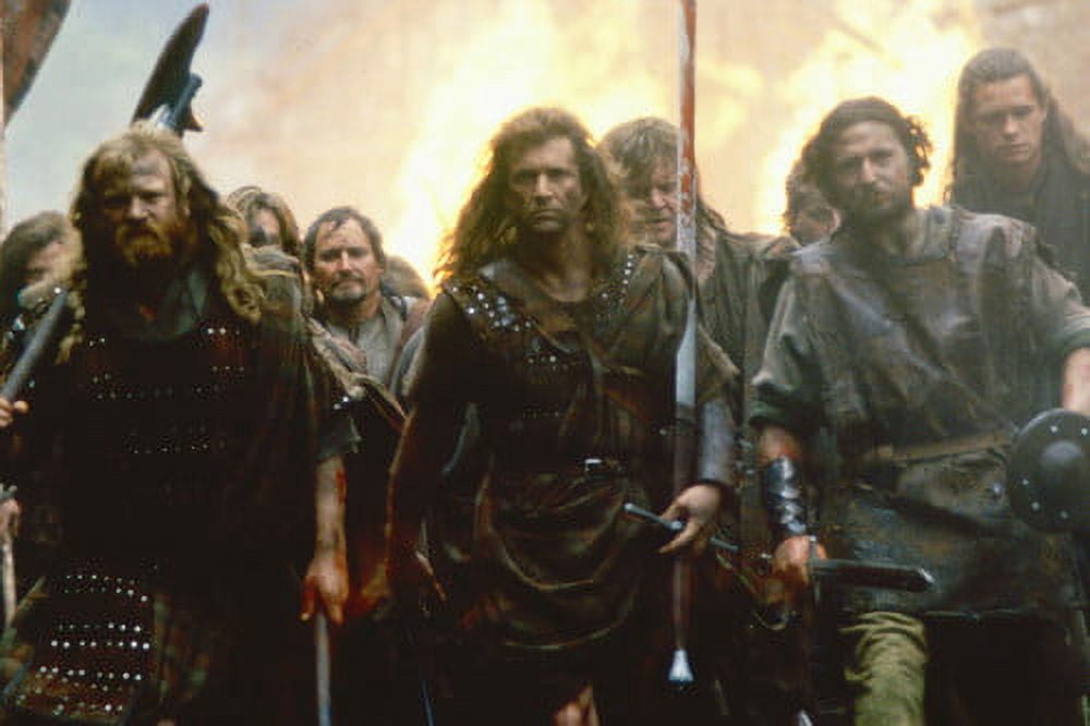 Braveheart Mel Gibson and Army Go To Battle 24x36 Poster - Walmart.com