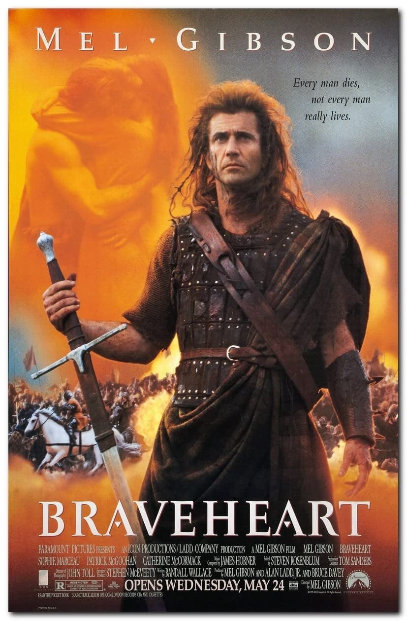 Braveheart Movie Poster , Display Ready Photo Print Alternate Poster ...