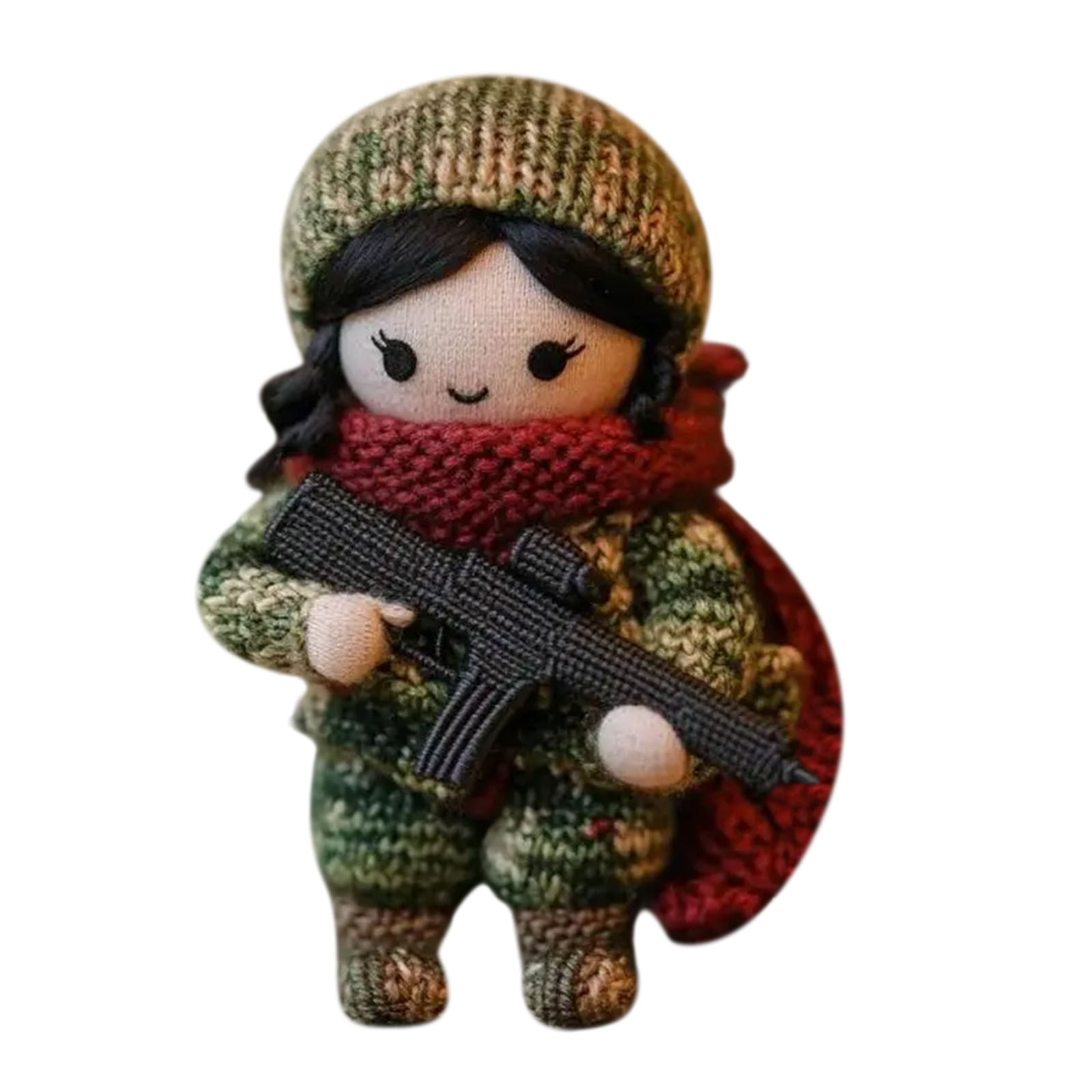 Braveheart Soldier Girl Knitted, Cute Design, Soft Wool Fabric, for ...
