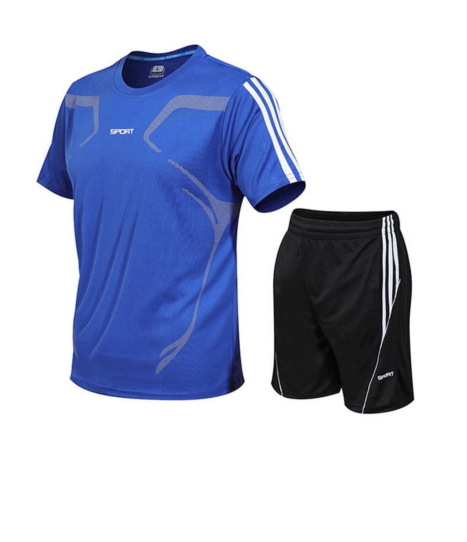 Braveman Men's Active Moisture Wicking Workout 2-Piece T-Shirt and ...