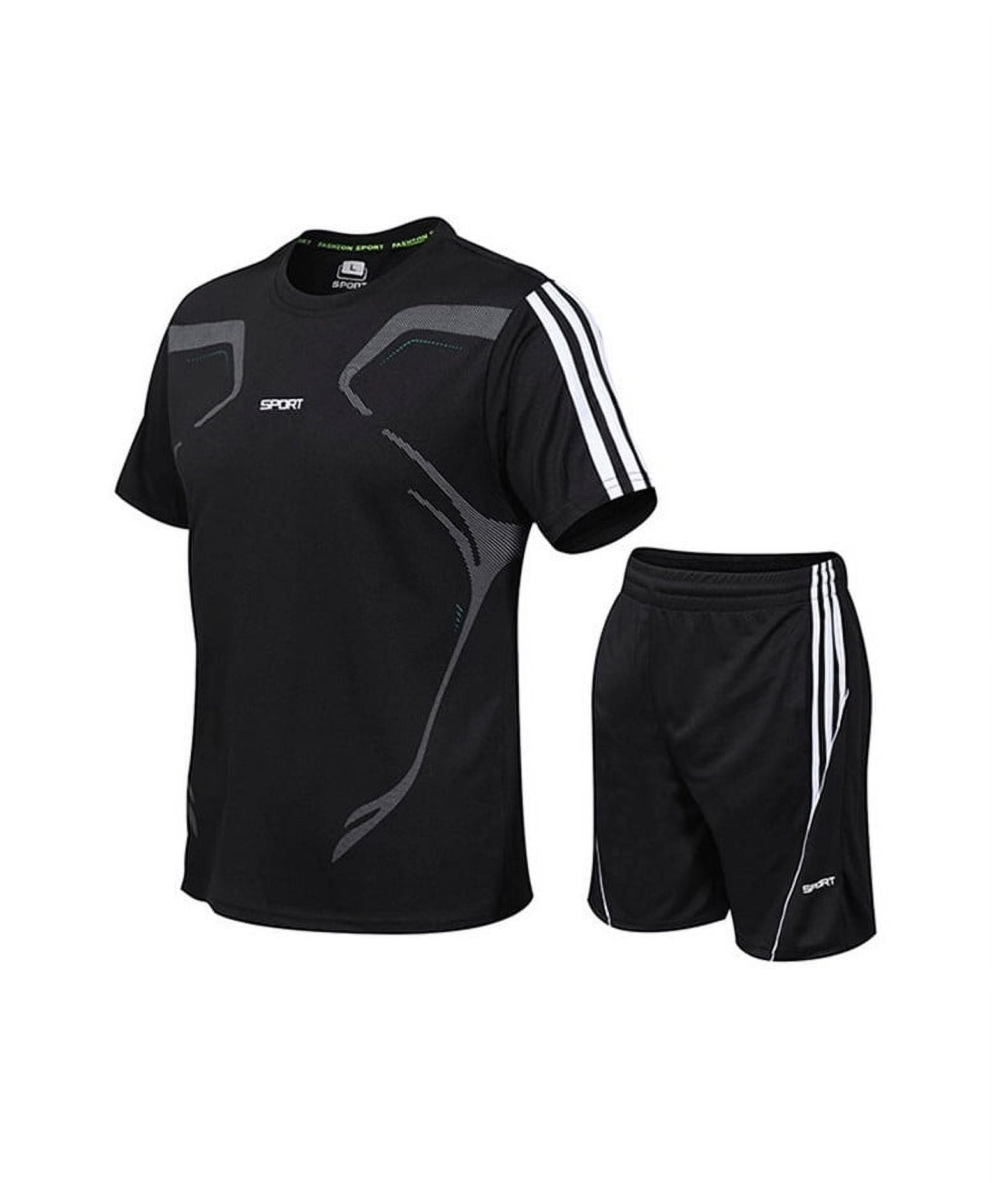 Braveman Men's Active Moisture Wicking Workout 2-Piece T-Shirt and ...
