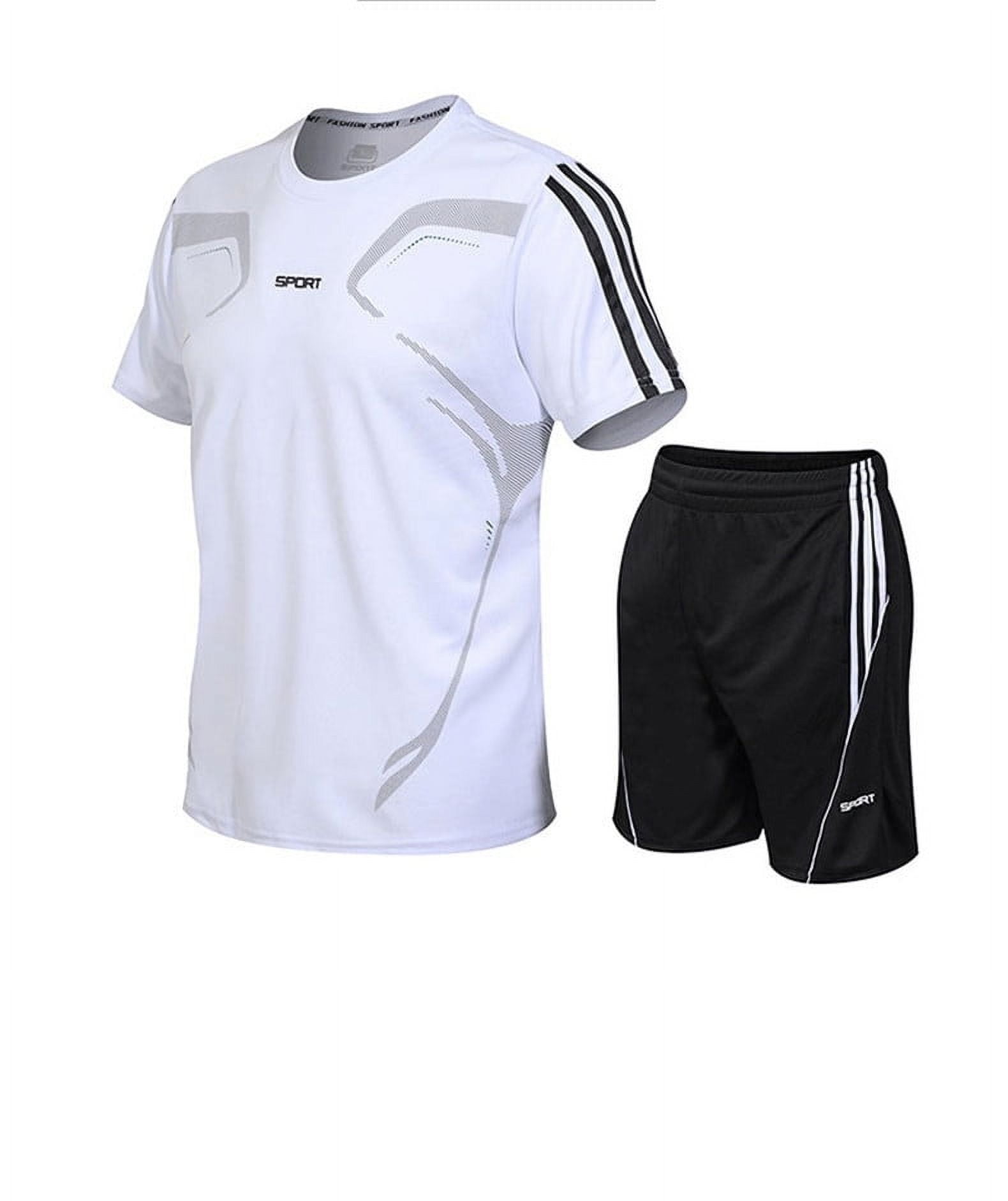 Braveman Men's Active Moisture Wicking Workout 2-Piece T-Shirt and ...