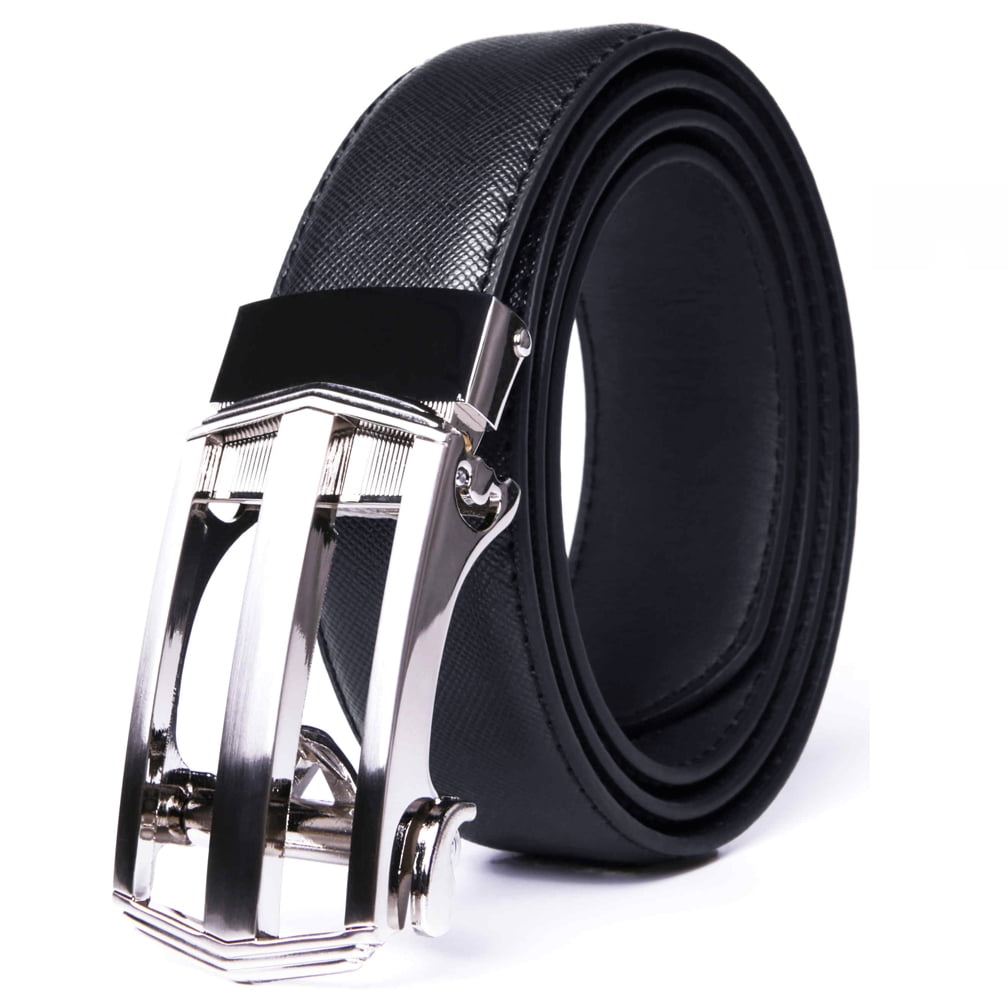 Braveman Men's Leather Automatic Buckle Ratchet Dress Belt - Walmart.com