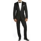 Braveman Men's 2-Piece Shawl Lapel Runway Tuxedo Suit with Satin ...