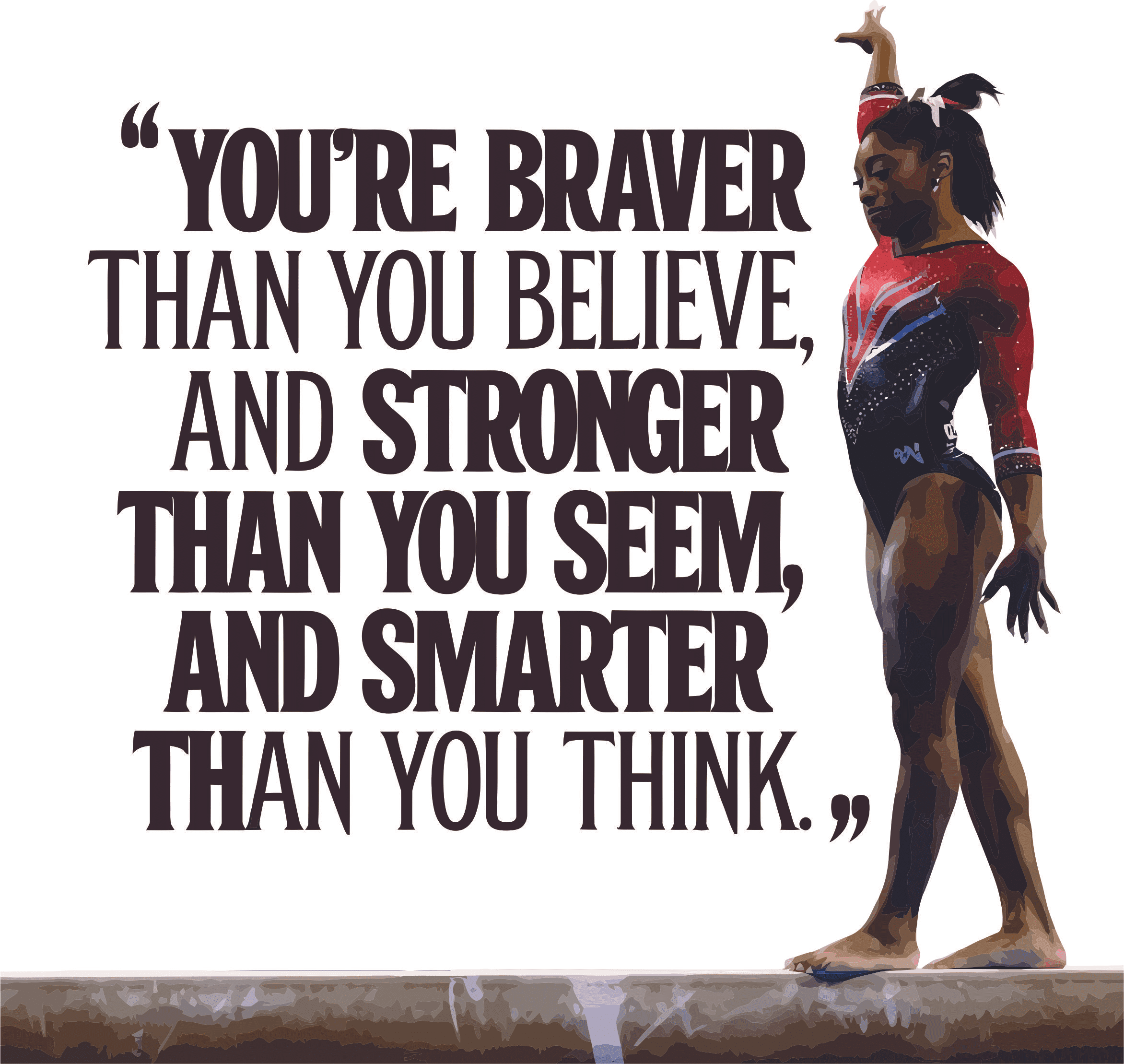 You're Braver Stronger Smarter Simon Biles Athlete Gymnast ...