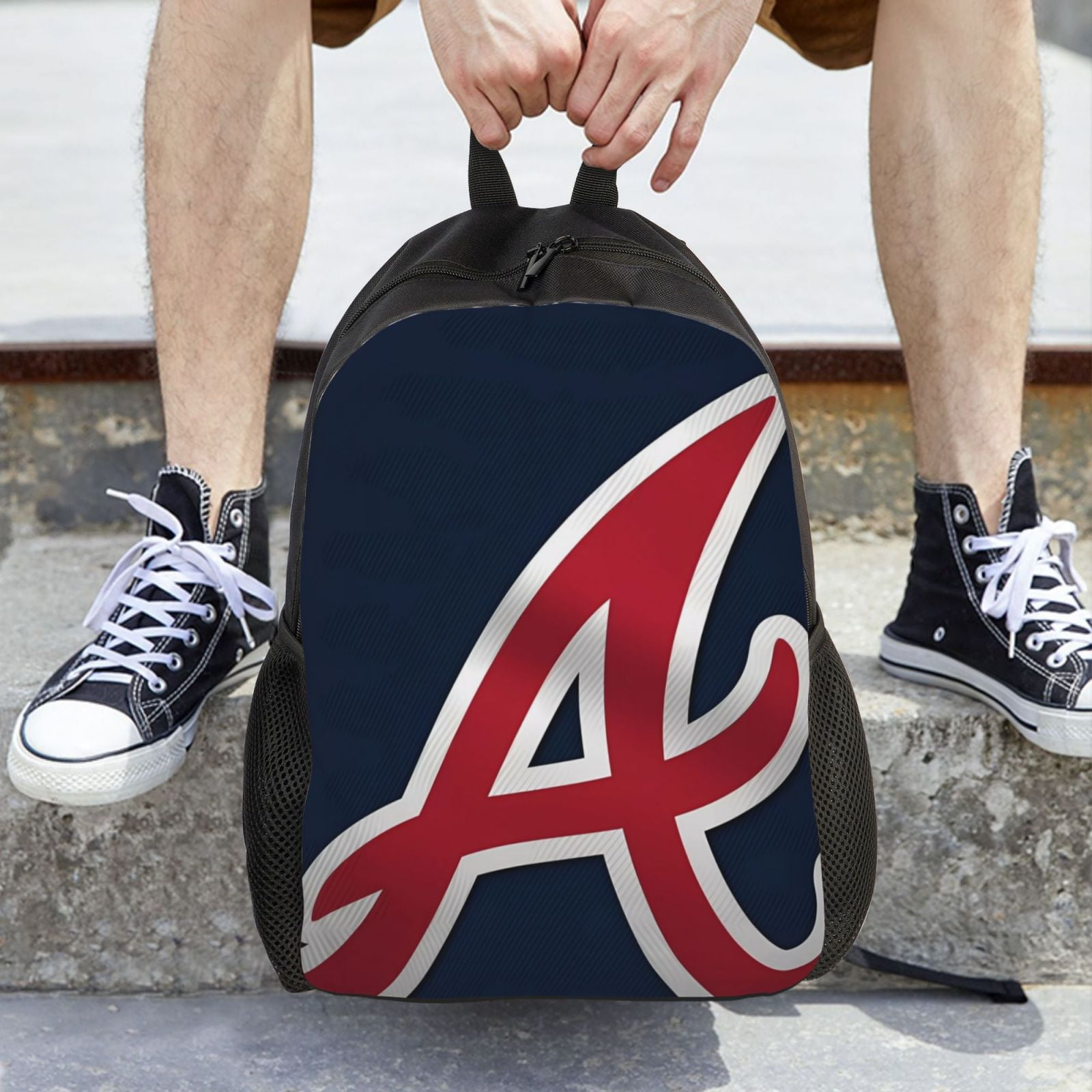 Braves Adjustable Student Backpack Custom Football Fans Travel Laptop ...