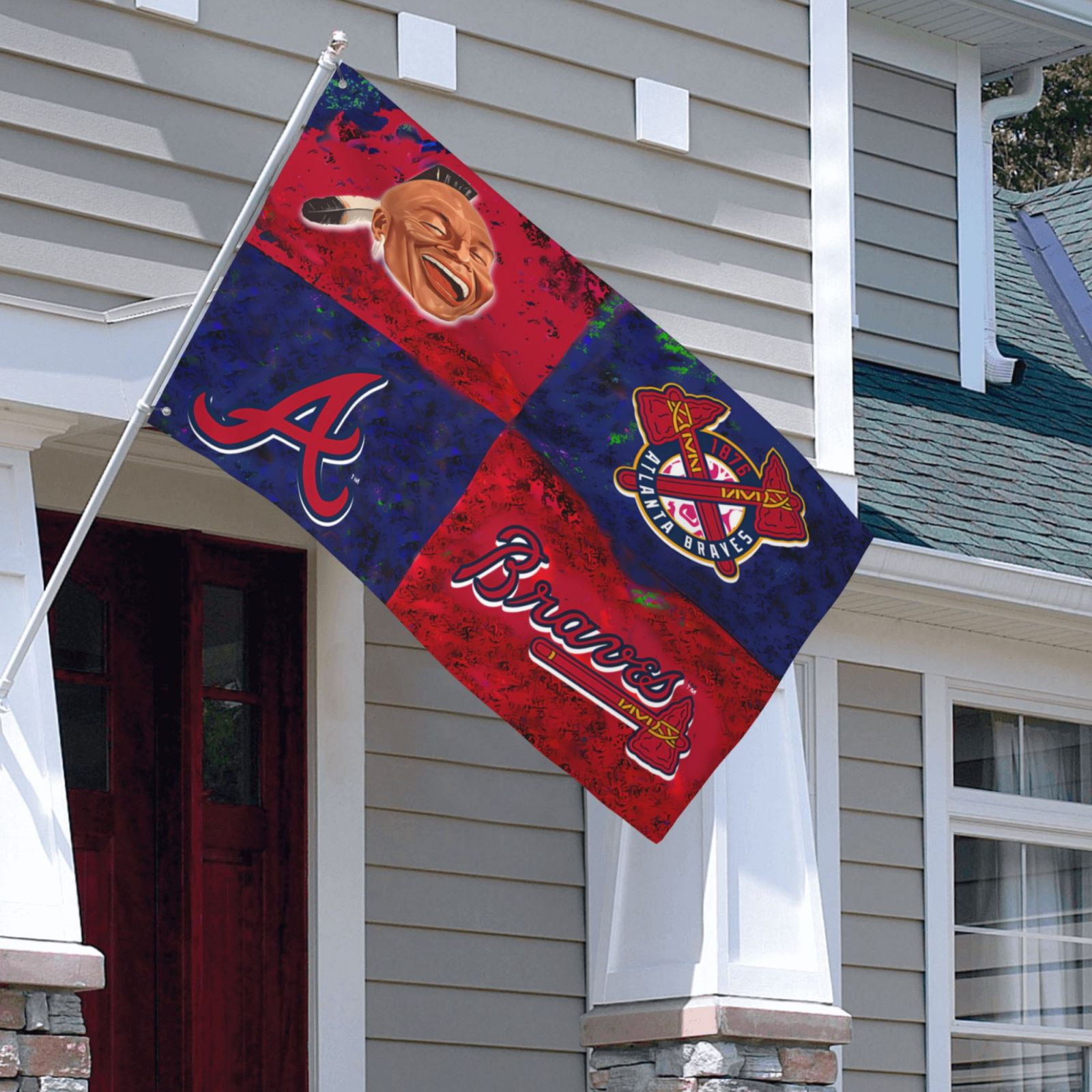 Braves Baseball Team Custom 3x5FT Polyester Flag, Easy to Install, With ...