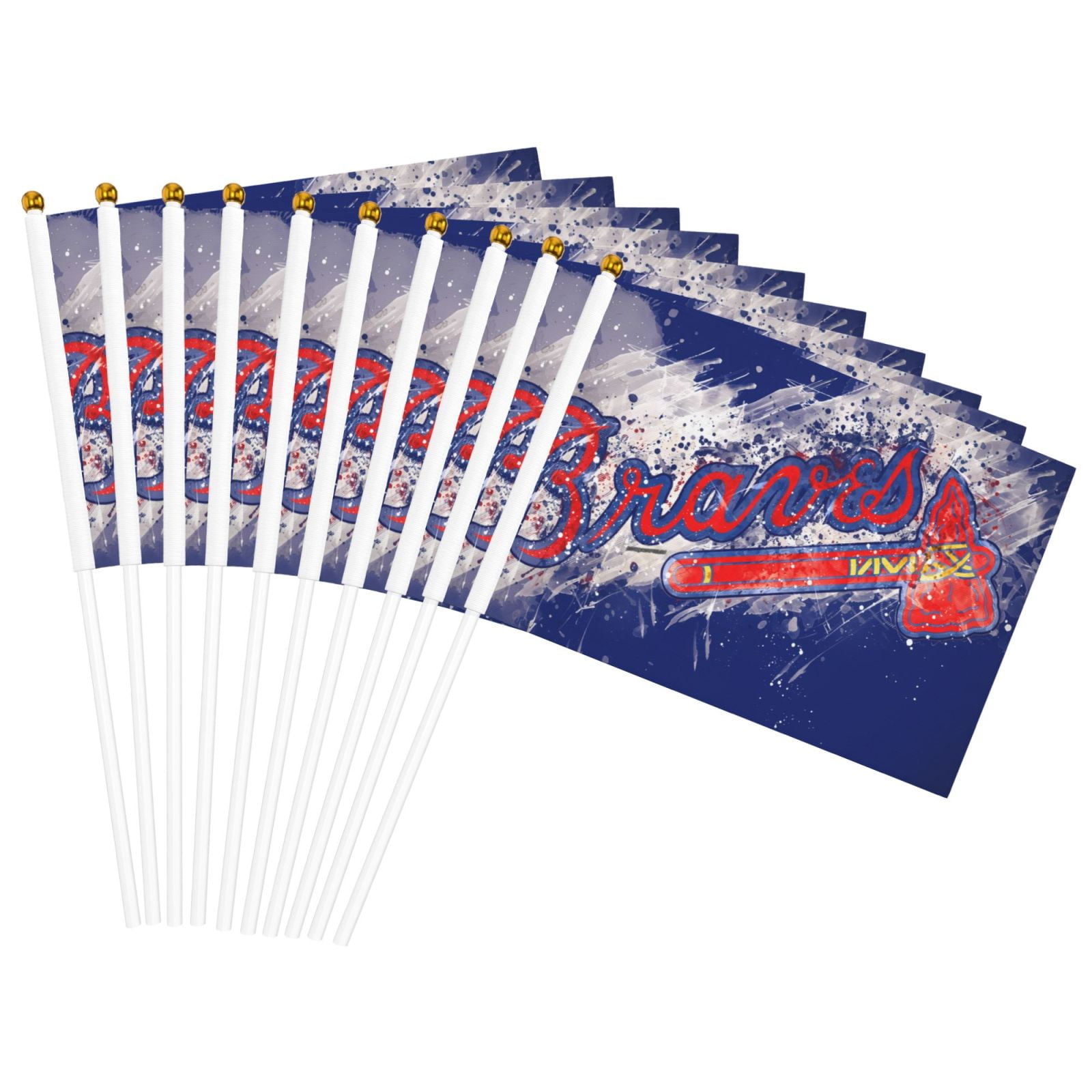 Braves Baseball Team Custom Double Sided Hand Waving Flag Multi-Pack ...