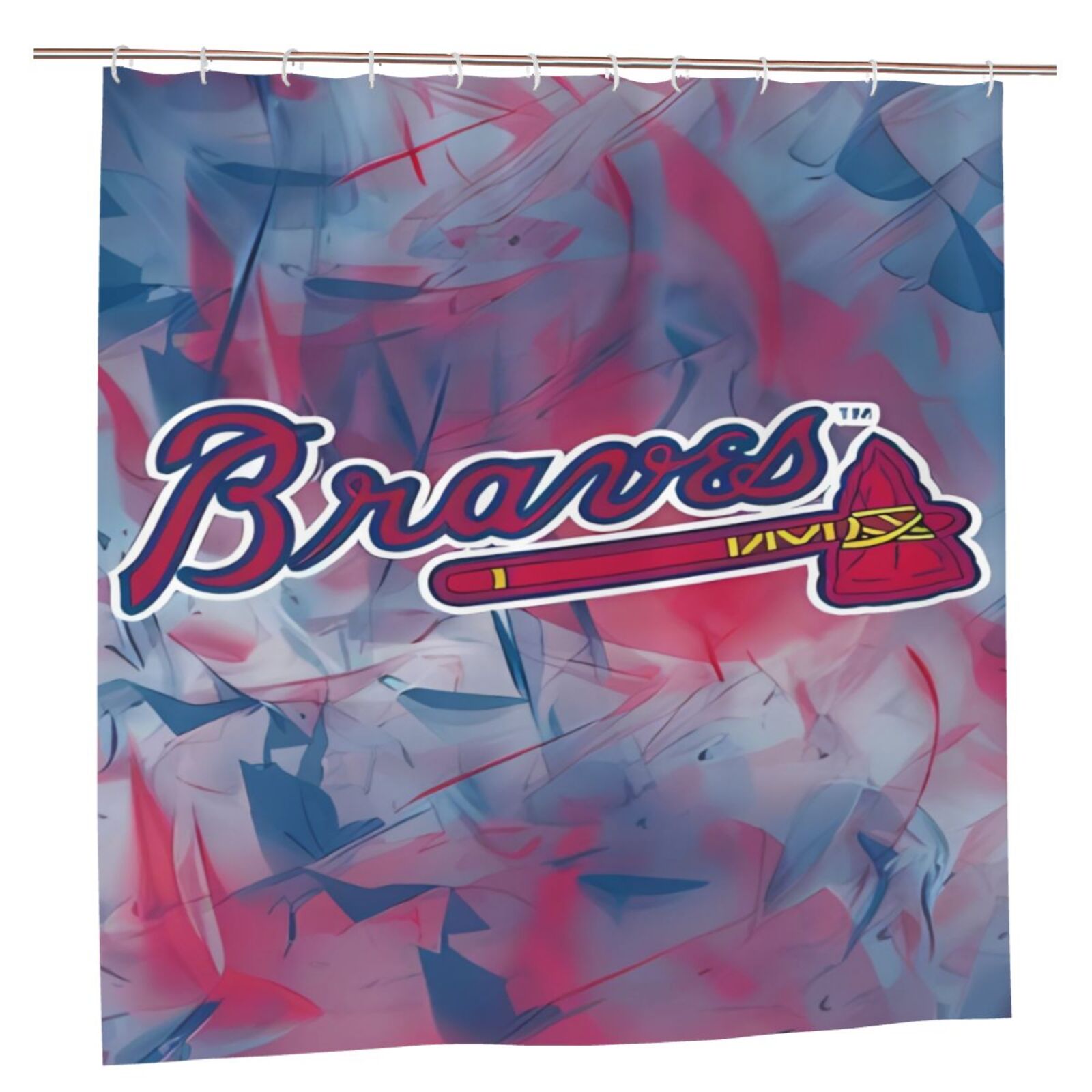 Braves Baseball Team Custom Waterproof Shower Curtain 72x72in Quick ...