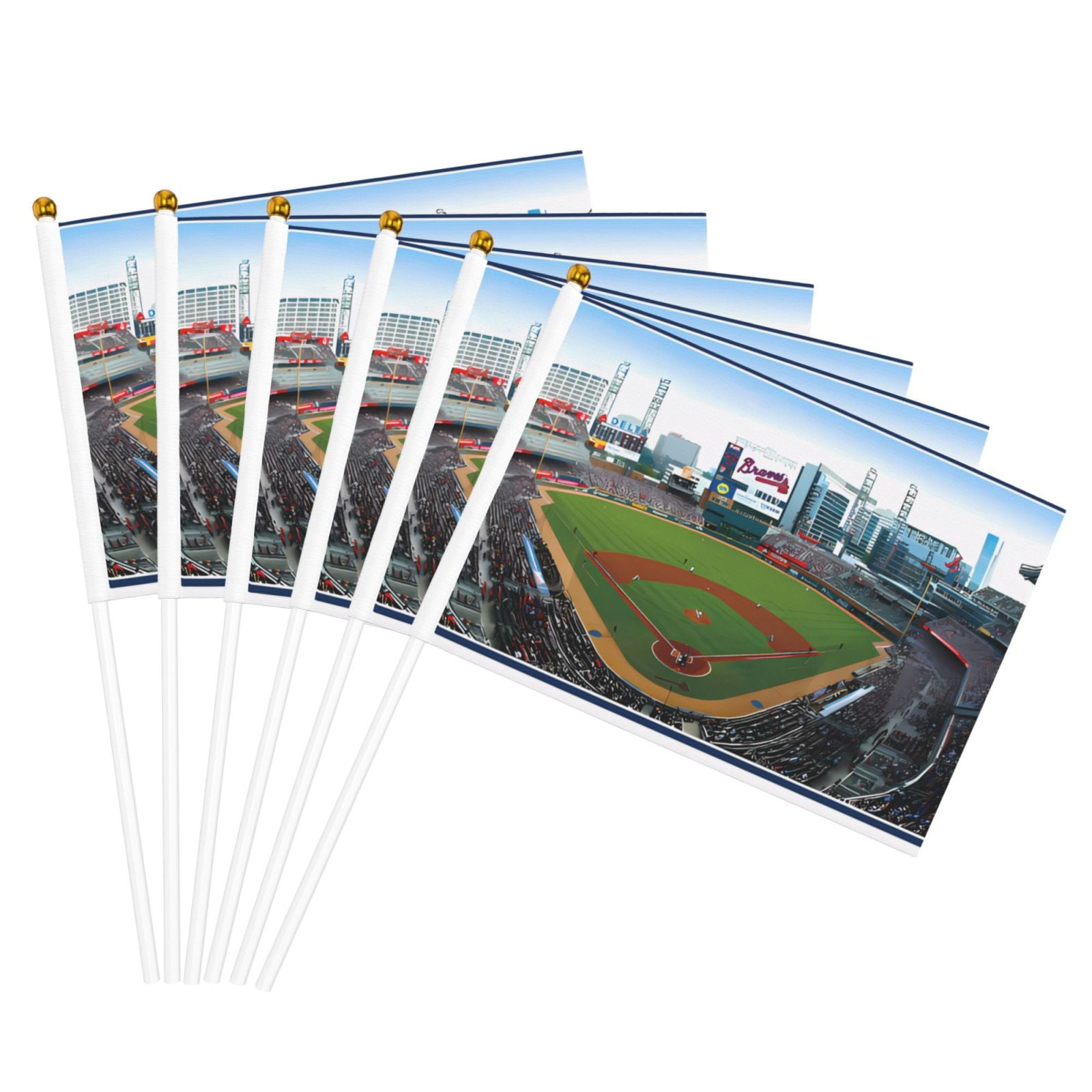 Braves Baseball Team Double Sided Hand Waving Flag, Spectator Hand ...