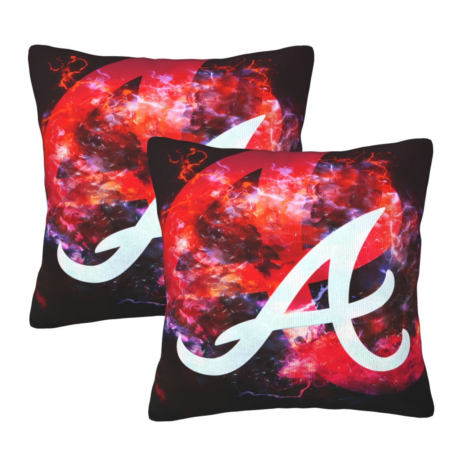 Braves Baseball Team Double Sided Plush Pillow Cover (2 Pack), Sofa ...