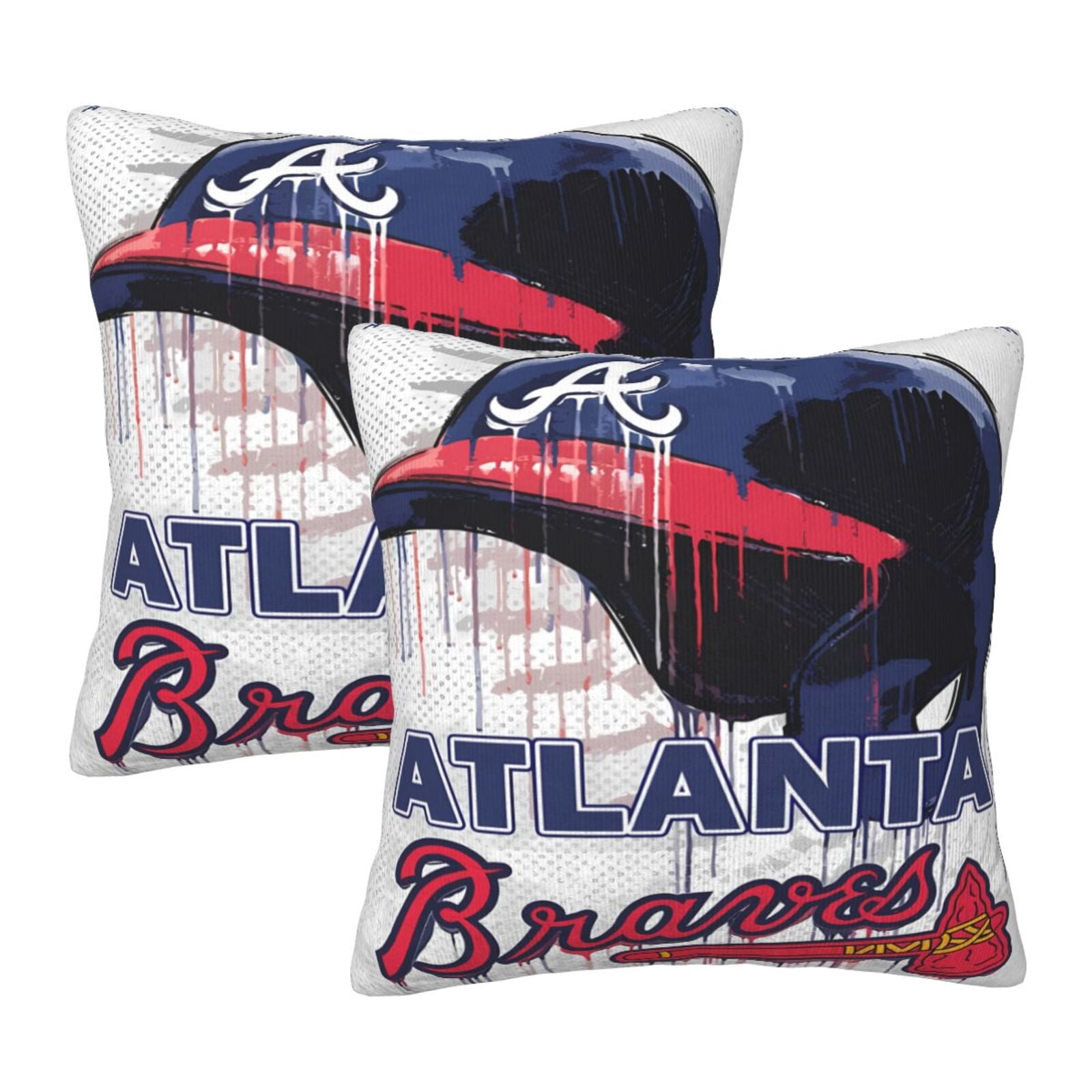 Braves Baseball Team Double Sided Plush Pillow Cover (2 Pack), Sofa ...