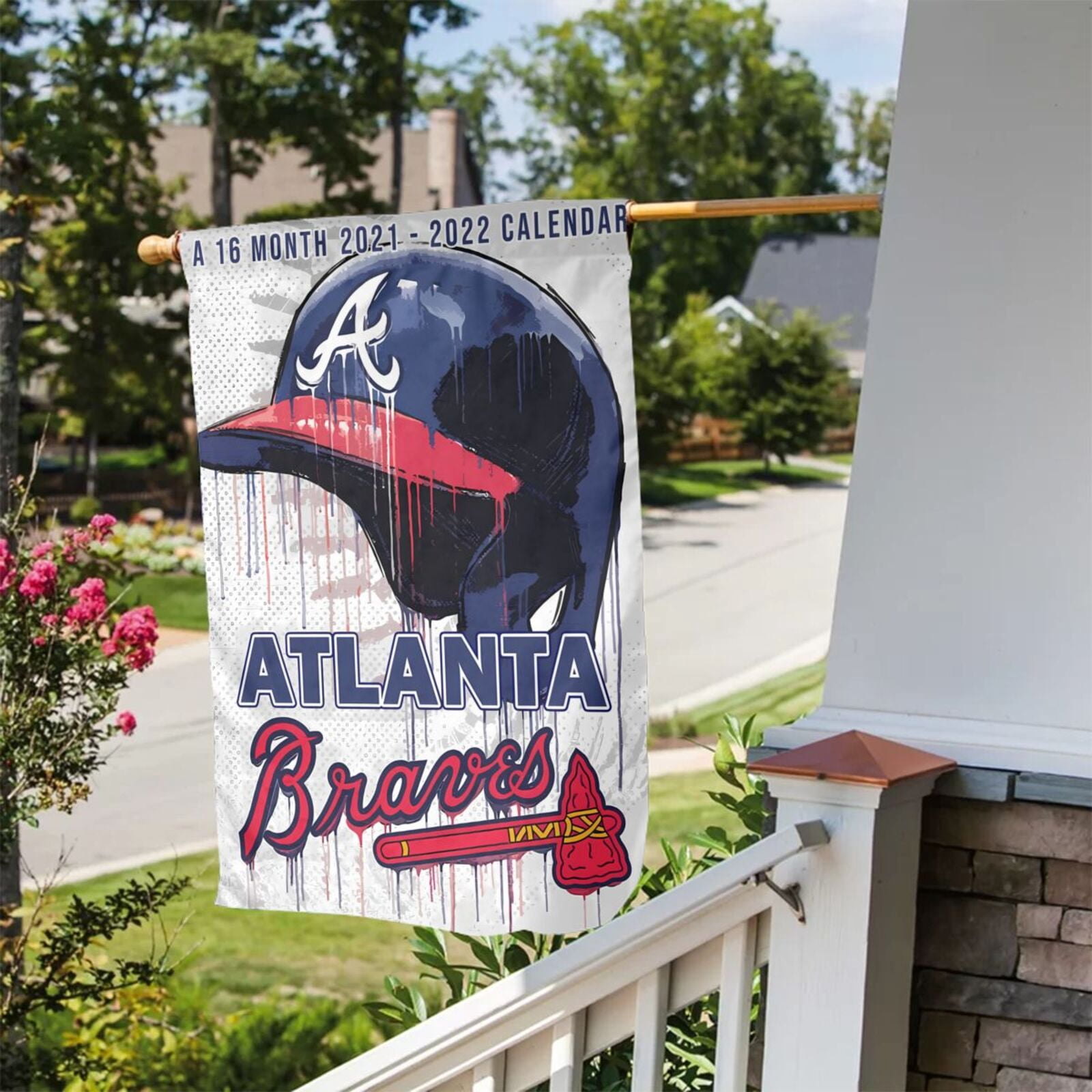 Braves Baseball Team Garden Flag Indoor and Outdoor Decorative Double ...