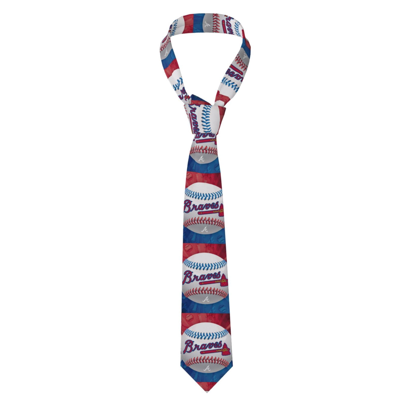 Braves Baseball Team Men'S Silk Ties, Team Game Day Fans Men'S Business ...