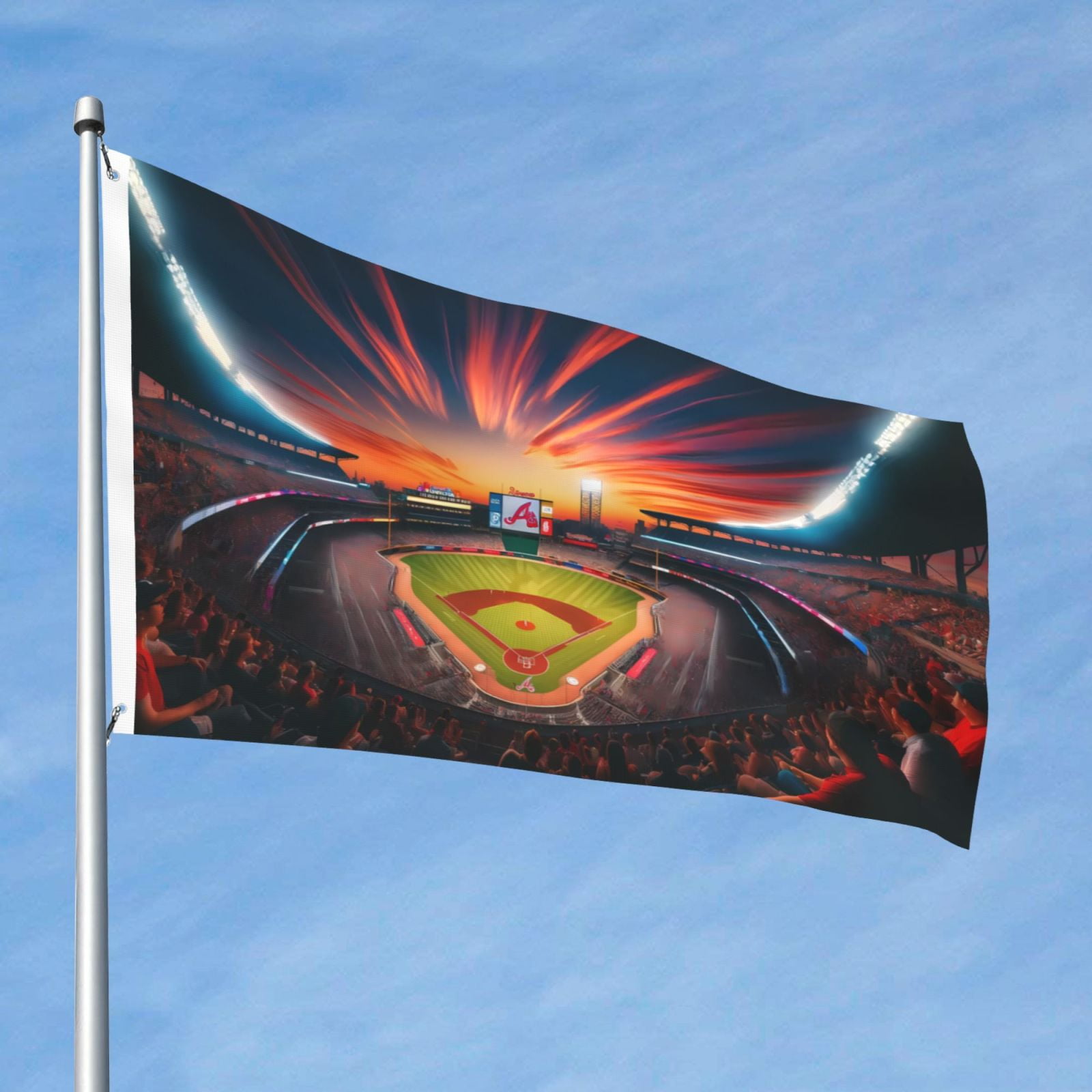 Braves Baseball Team Outdoor Double Sided Flag 2X3FT Easy to Install ...