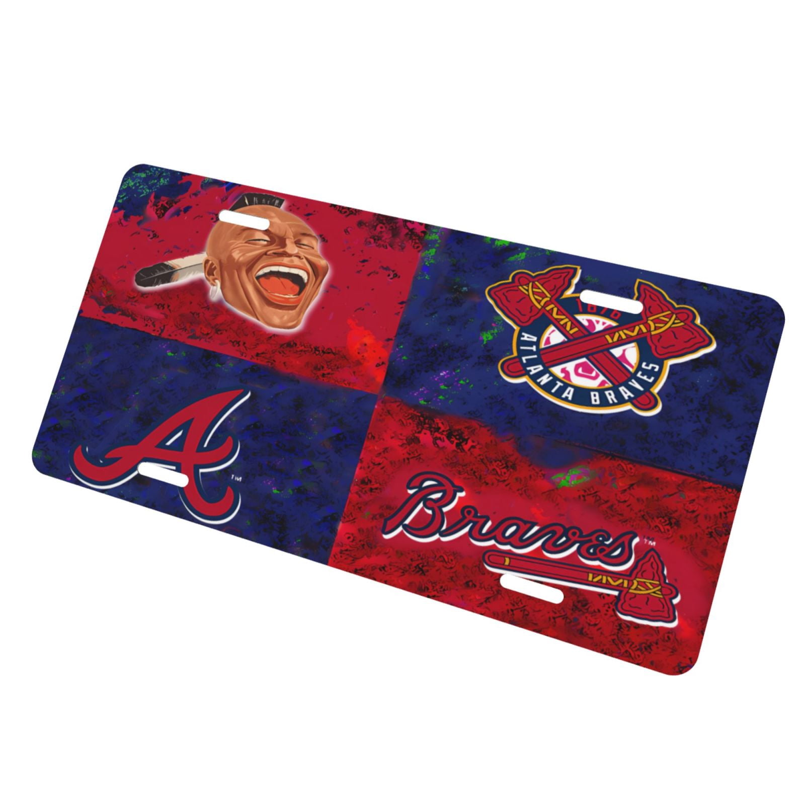 Braves Baseball team custom car aluminum front license plate 6x12 ...