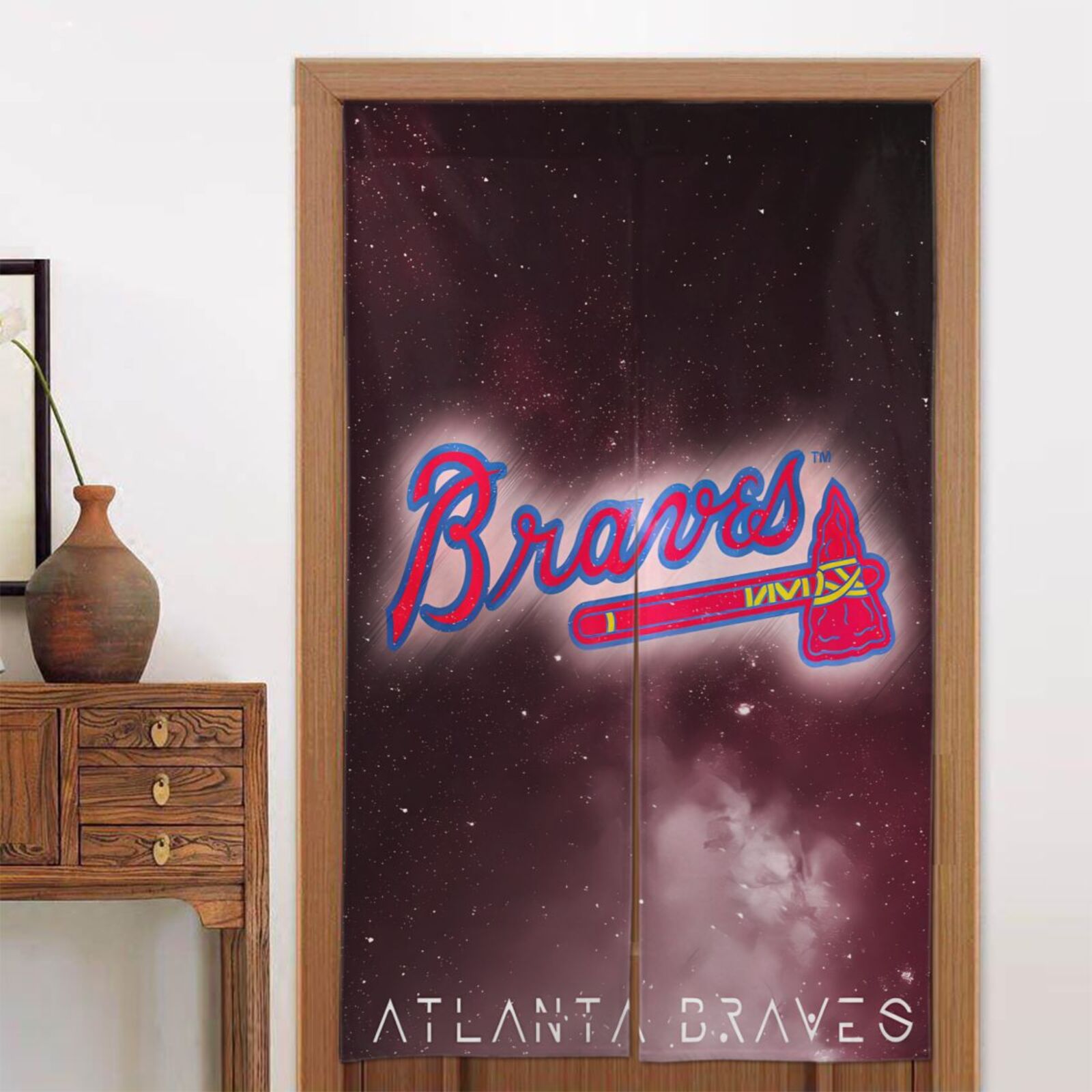 Braves Baseball team gate decoration banner, privacy blackout storm ...