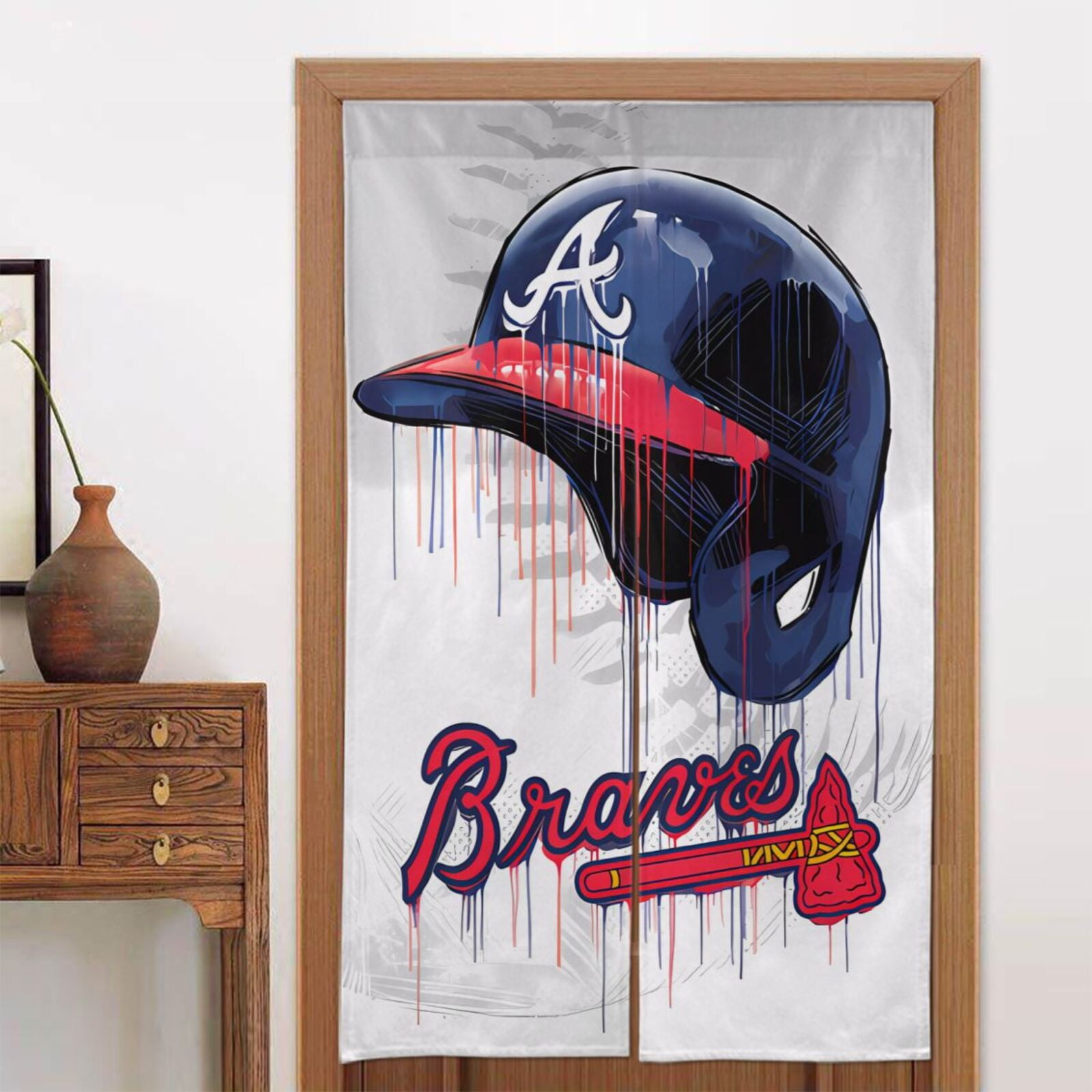 Braves Baseball team gate decoration banner, privacy blackout storm ...