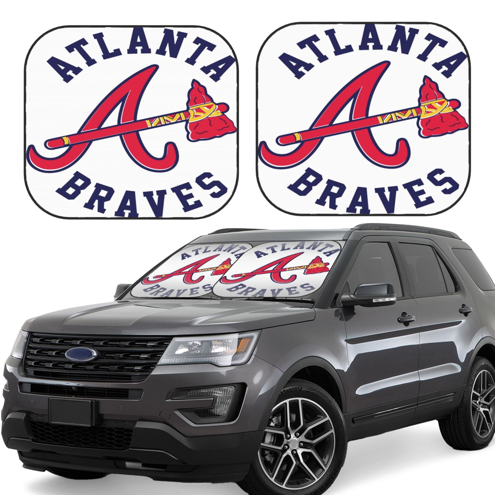 Braves Car Windshield Sun Shade Foldable Front Windshield Shade for Sun ...