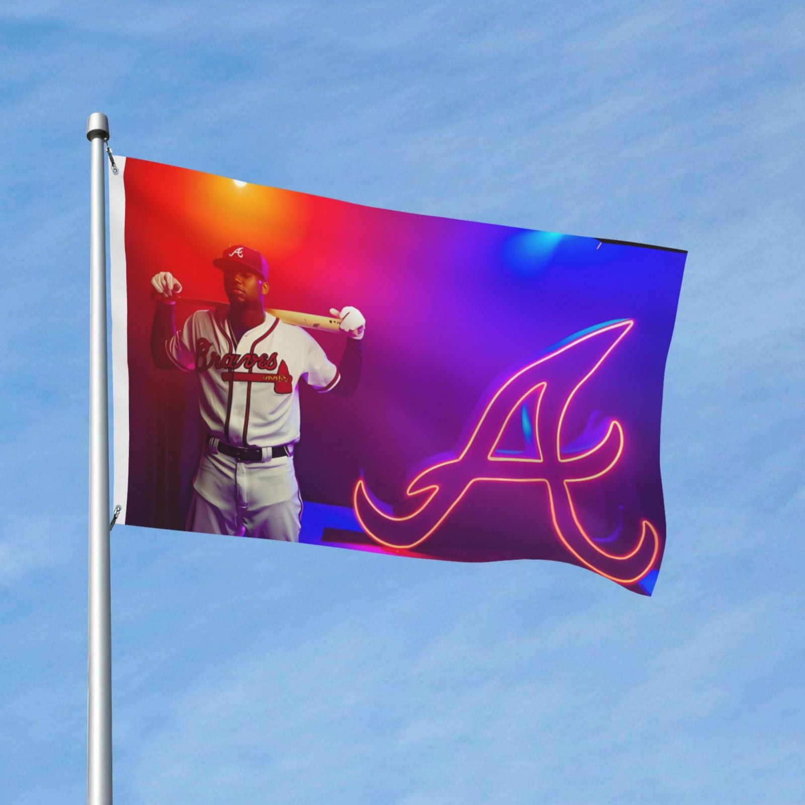 Braves Custom American Baseball Team Logo Double Sided Flag 3x5FT ...