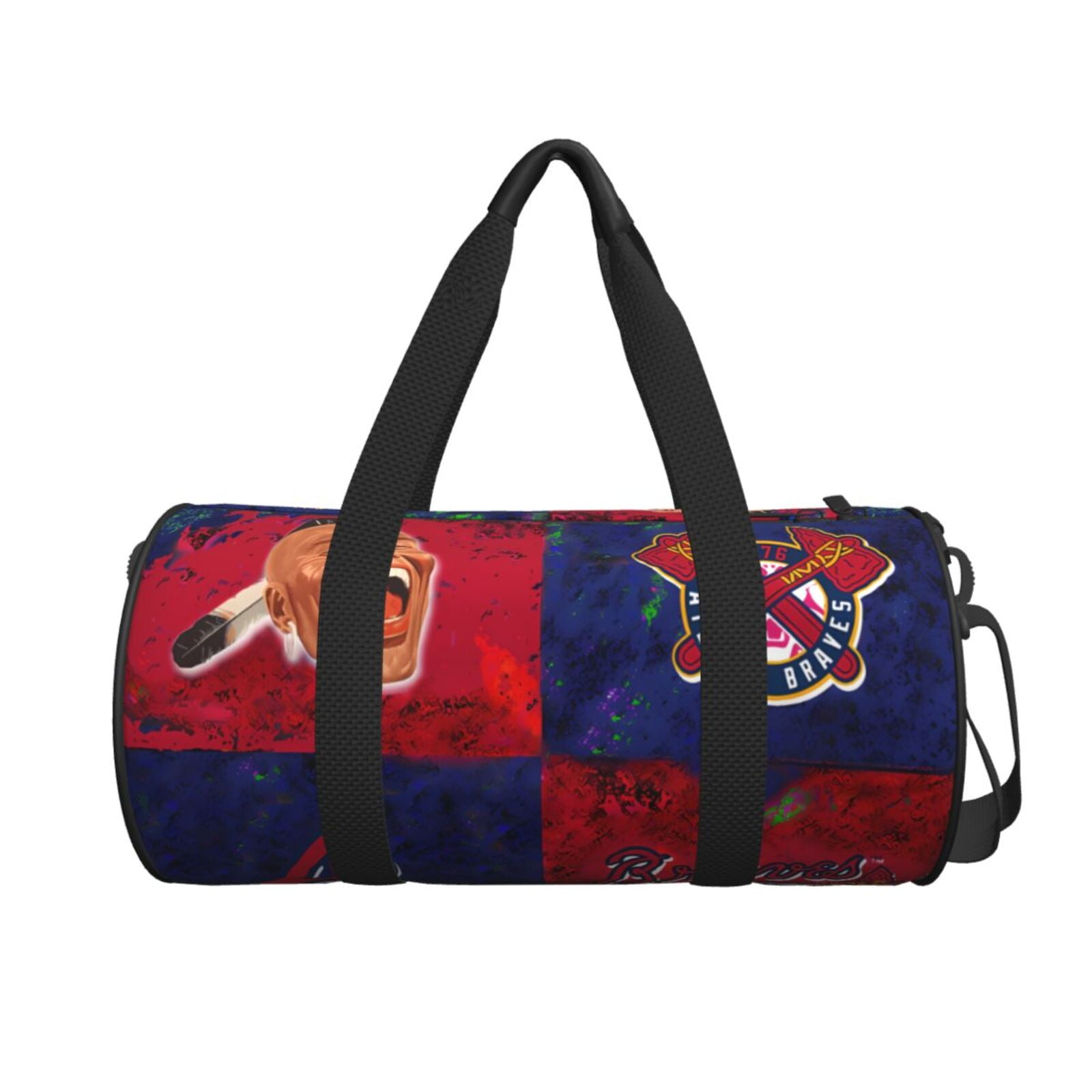 Braves Custom Large Duffel Bag Baseball Team Fans Sports Gym Bag Travel ...