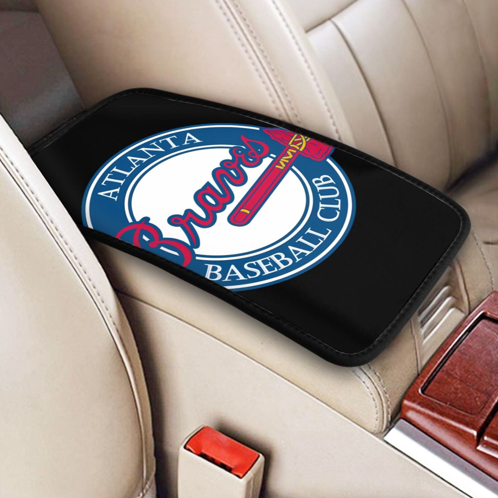 Braves Customized Car Armrest Pad Cover Baseball Team Theme Fan Car ...