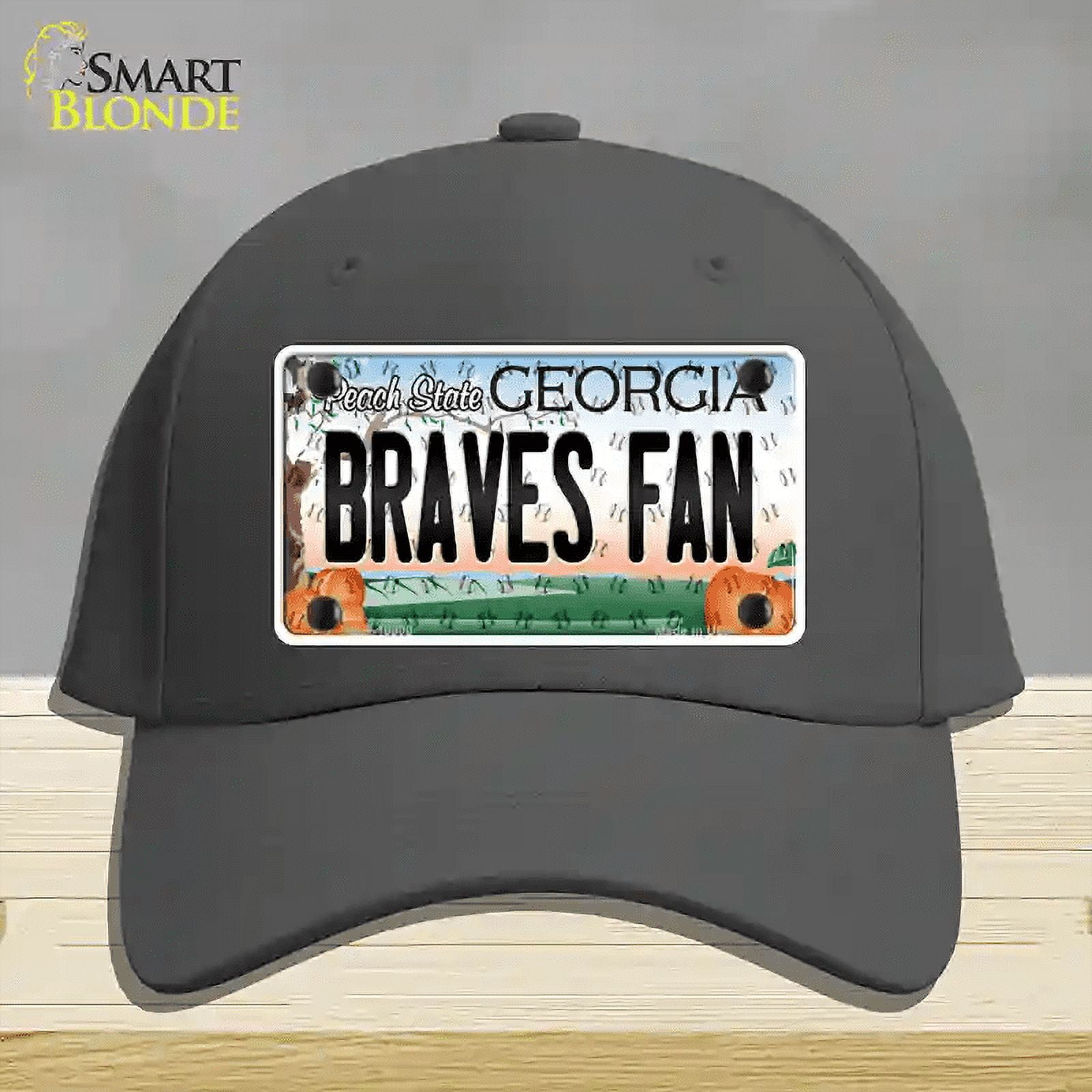 Braves Fan Georgia Novelty License Plate Hat Cotton Charcoal - Walmart.com