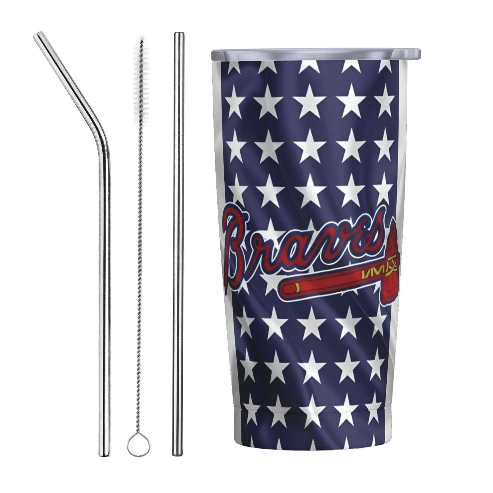 Braves Football Team Theme 20 oz Car Straw Cup, Travel Coffee Cup, 20 ...
