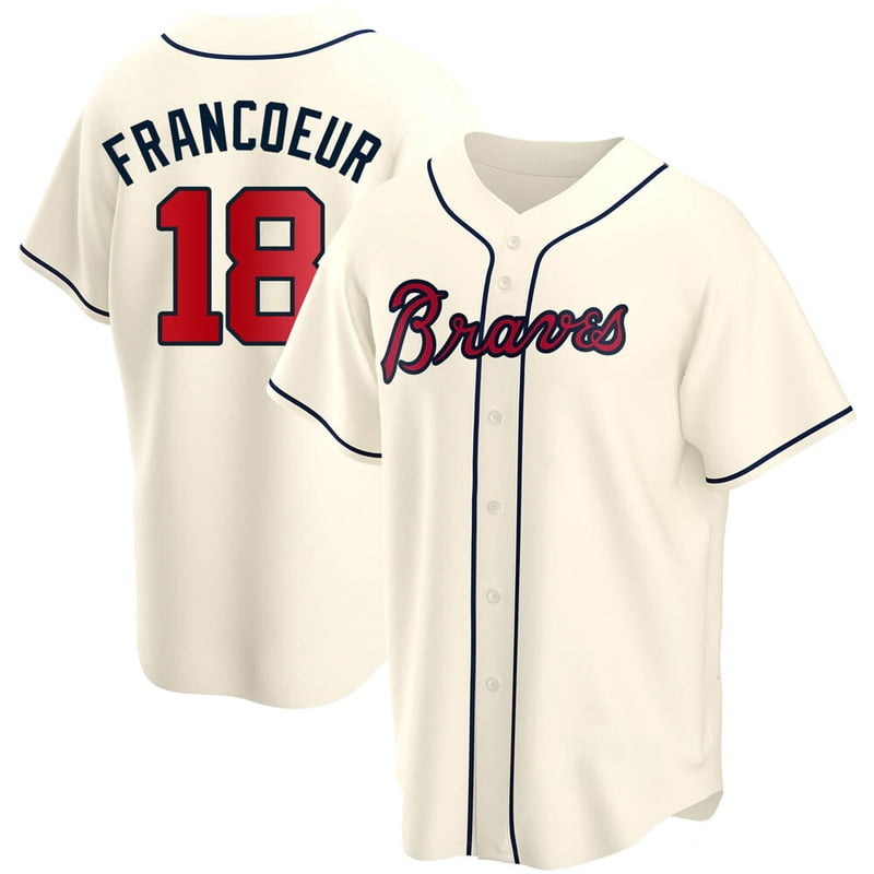Braves Jeff Francoeur #18 Classic Short-Sleeved Uniform Sewing American ...