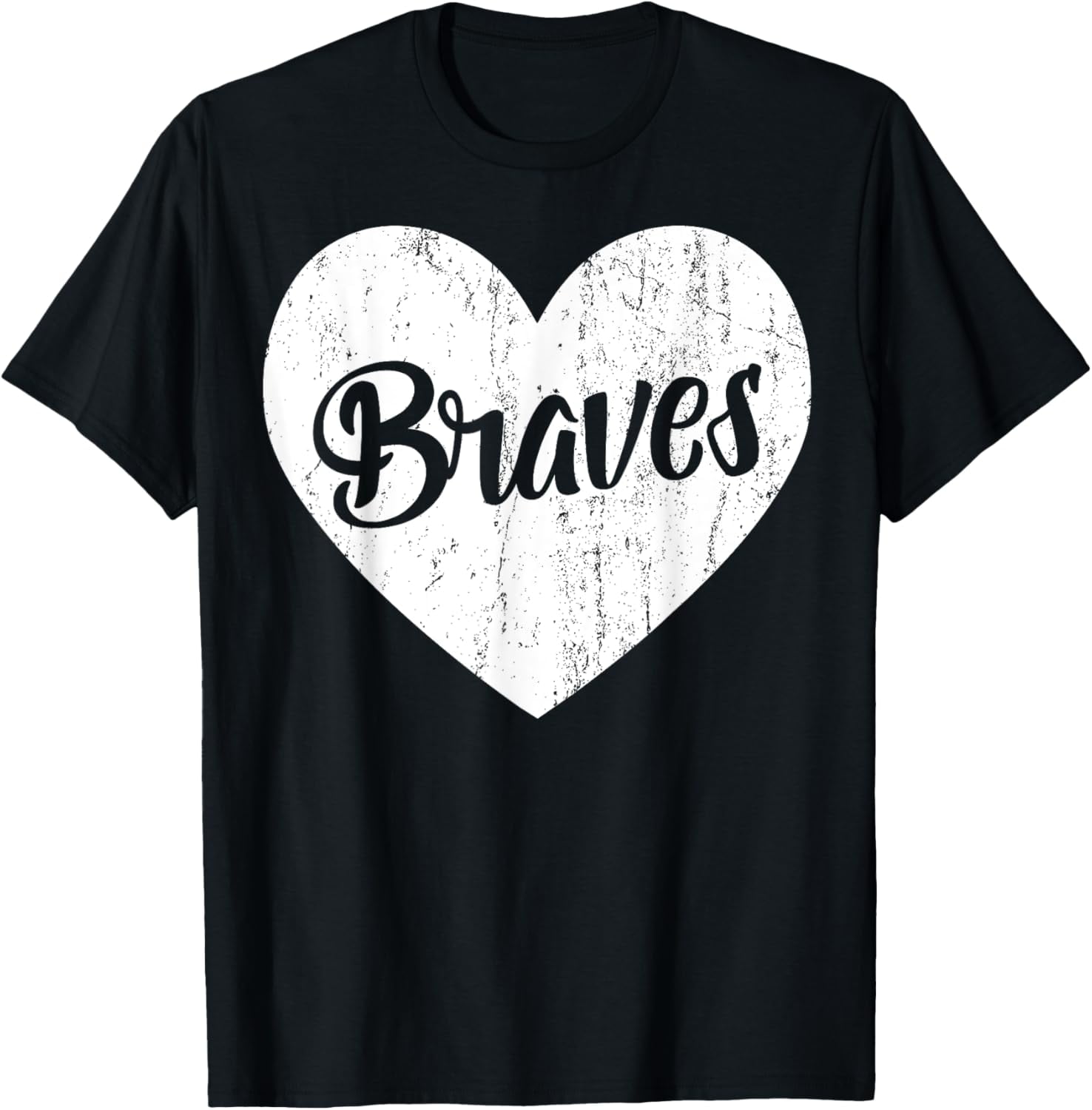 Braves School Sports Fan Team Spirit Mascot Cute Heart Gift T-Shirt ...