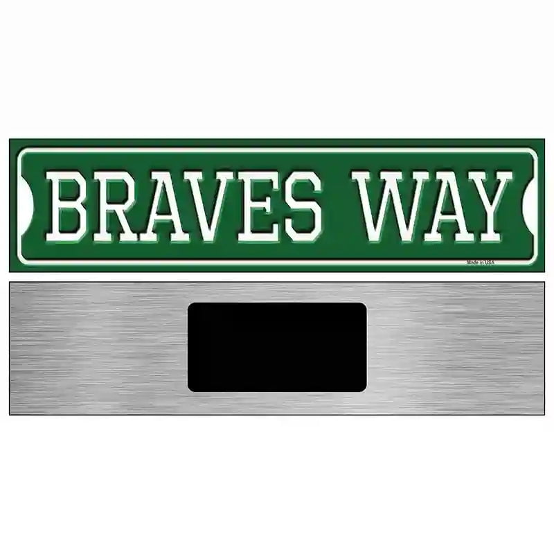 Braves Way Novelty Metal Street Sign 6" x 1.5" Magnet (KM) - Walmart.com