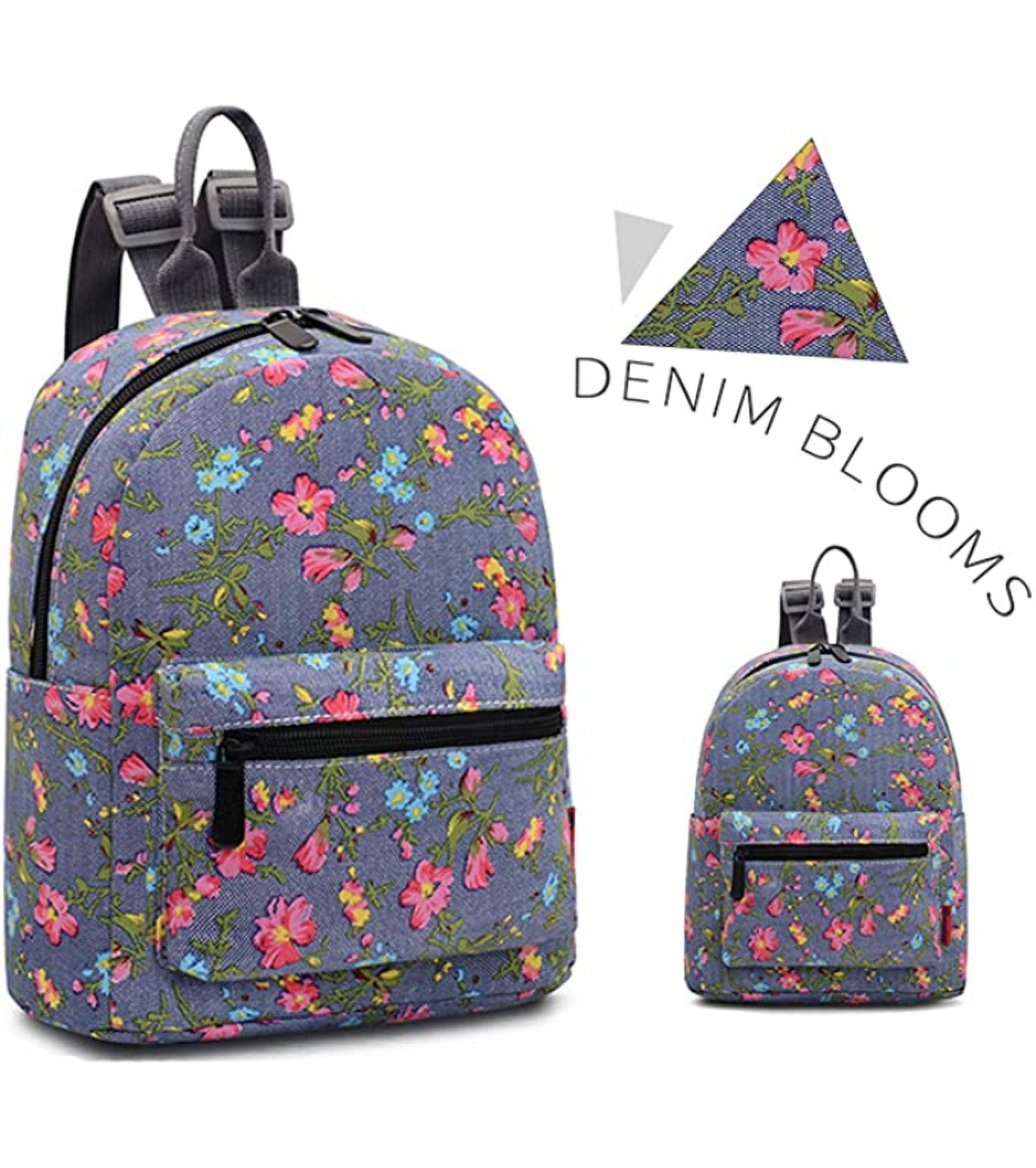 Bravo! BTS Mini Backpack 10 in, Denim Bloom - Walmart.com