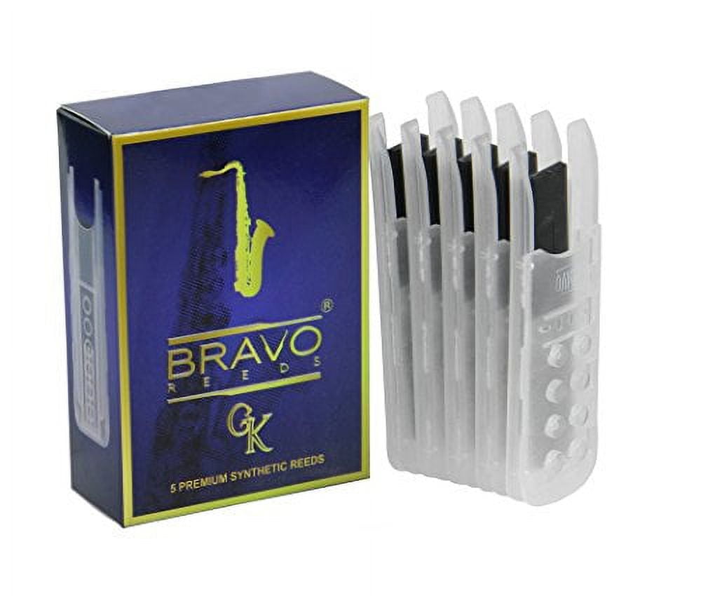 Bravo Synthetic Reeds for Tenor Saxophone-Strength 2.0 (Box of 5 ...