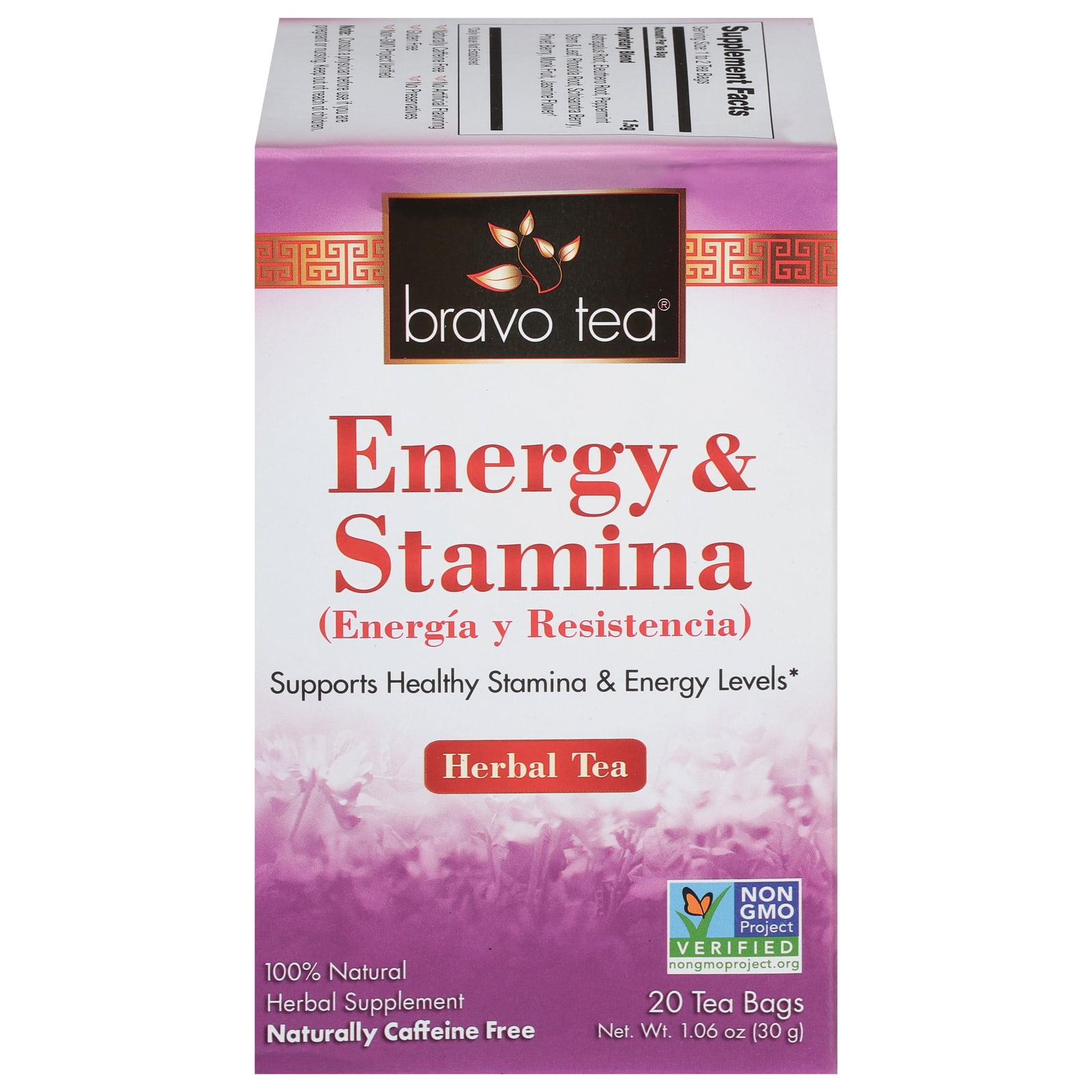 Bravo Tea Energy and Stamina Herbal Tea Bags, 20 Ea - Walmart.com