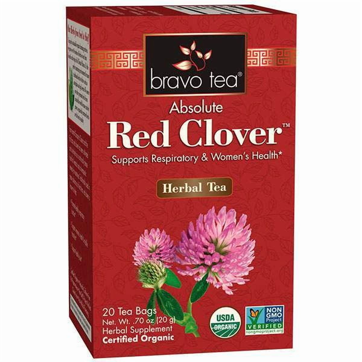 Bravo Tea Red Clover Herbal Tea Bags, 20 Count - Walmart.com