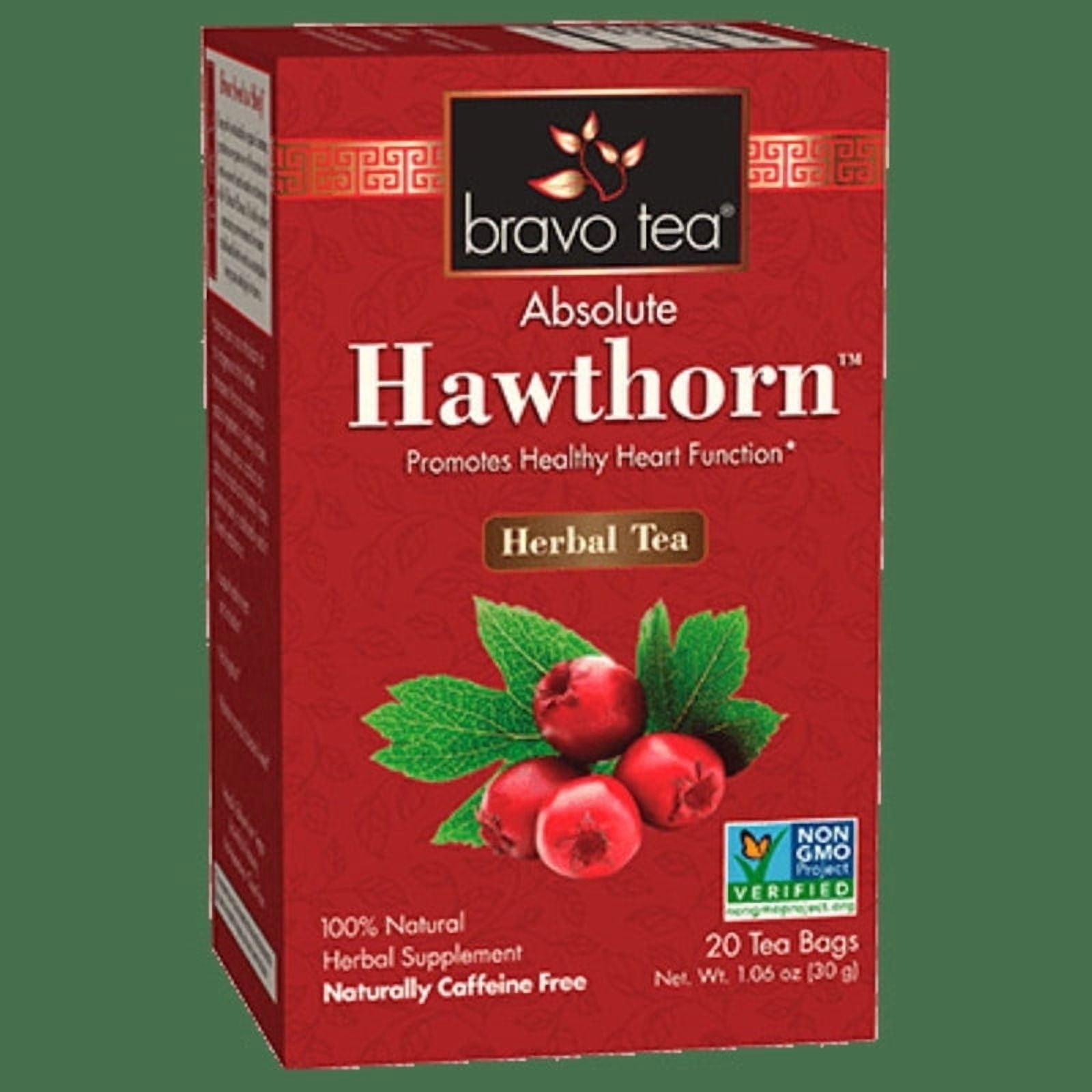 Bravo Tea Absolute Hawthorn Berry Herbal Tea, Caffeine Free, 20 Tea ...
