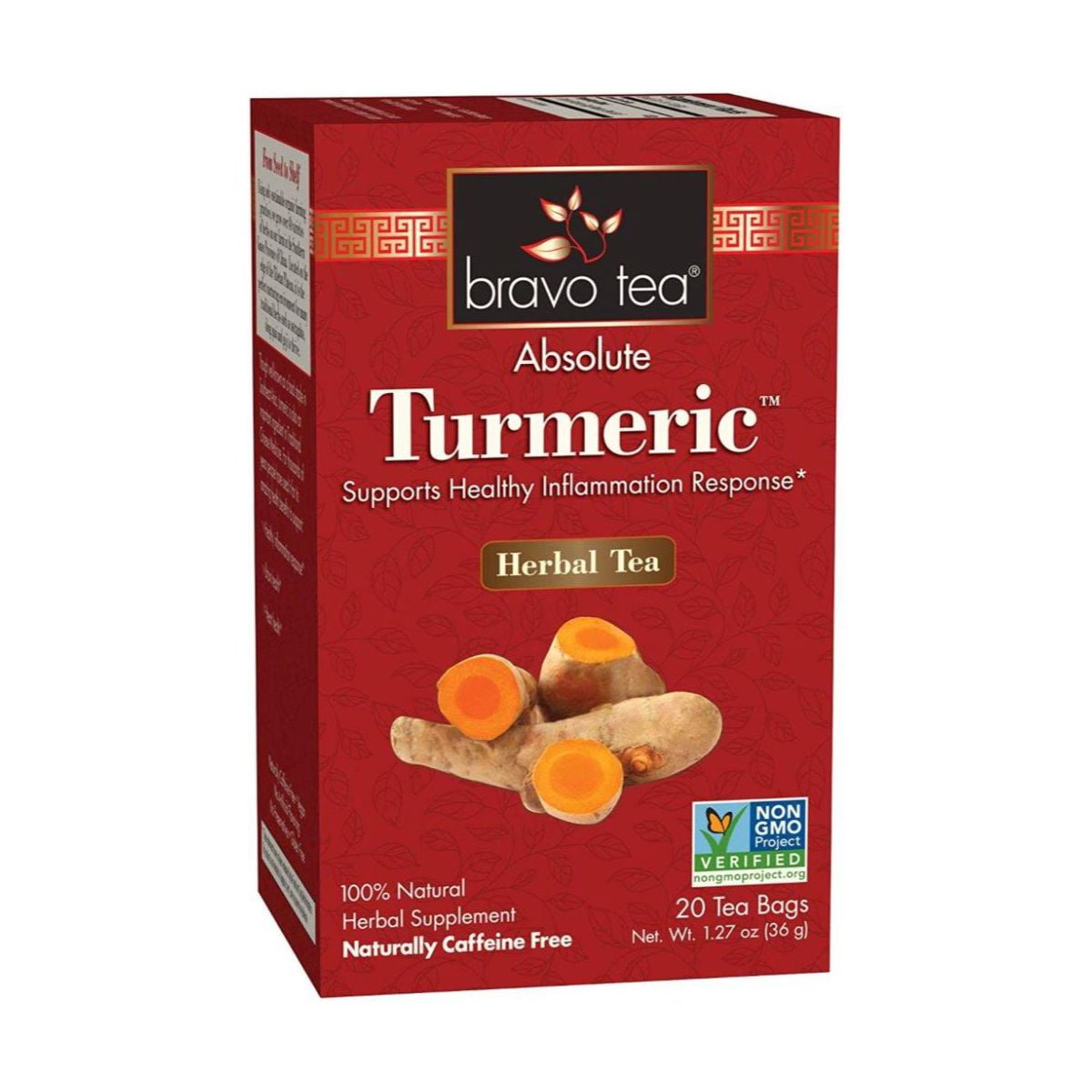 Bravo Teas & Herbs Absolute Turmeric Tea - 1 Box/20 Bags - Walmart.com