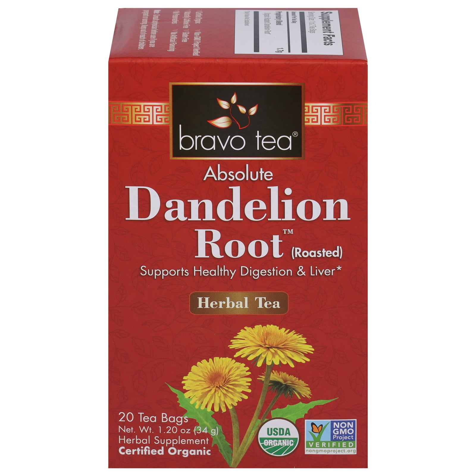 Bravo Teas&herbs - Tea Dandelion Root - 1 Each-20 BAG - Walmart.com