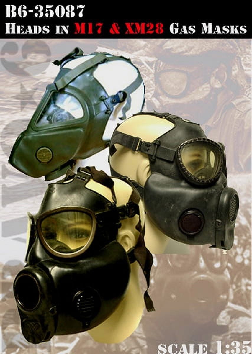 Bravo6 1:35 Heads in M17 & XM28 Gas Masks - Resin Figure Detail #B6 ...