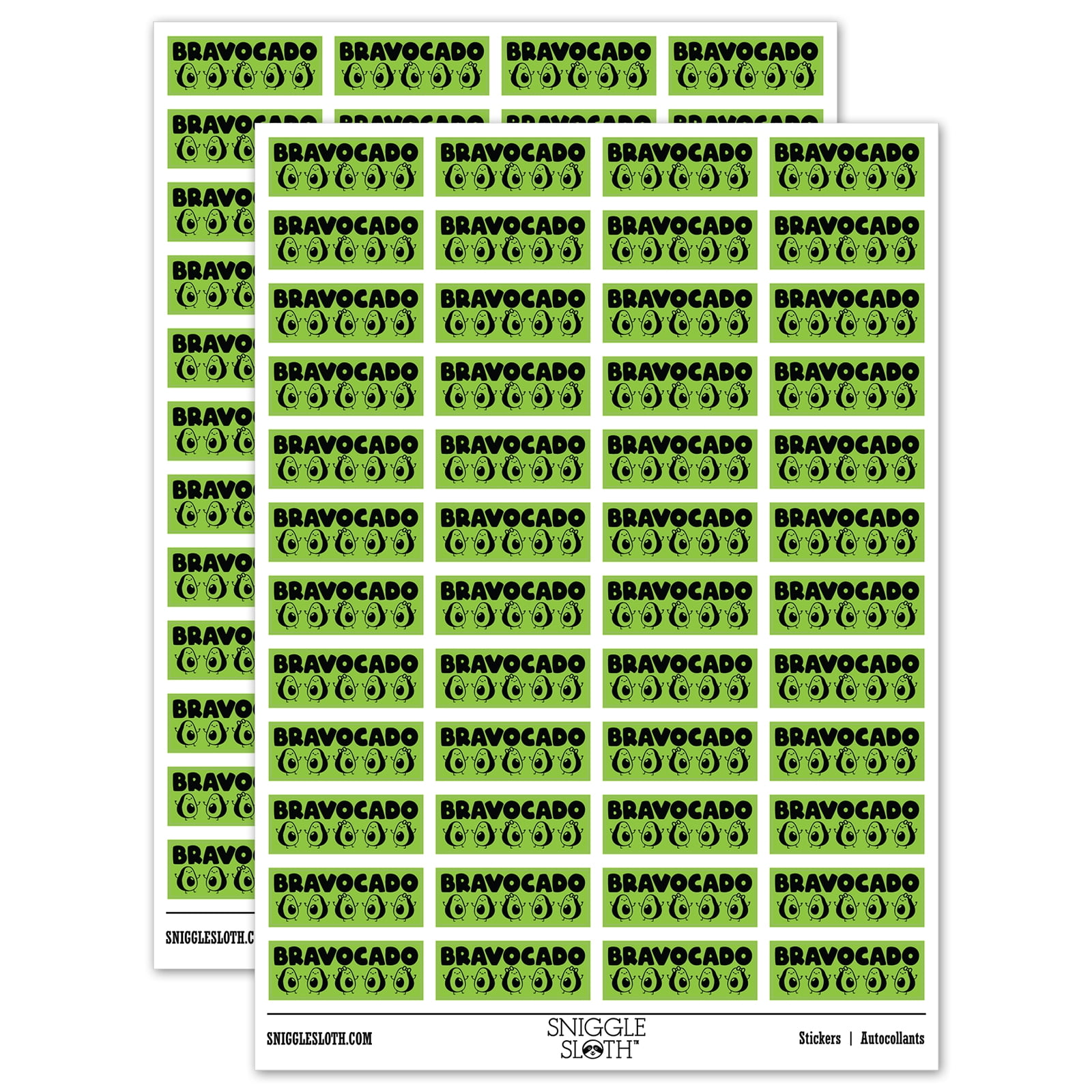 Bravocado Bravo Avocado Teacher Student School Sticker Set - Light ...