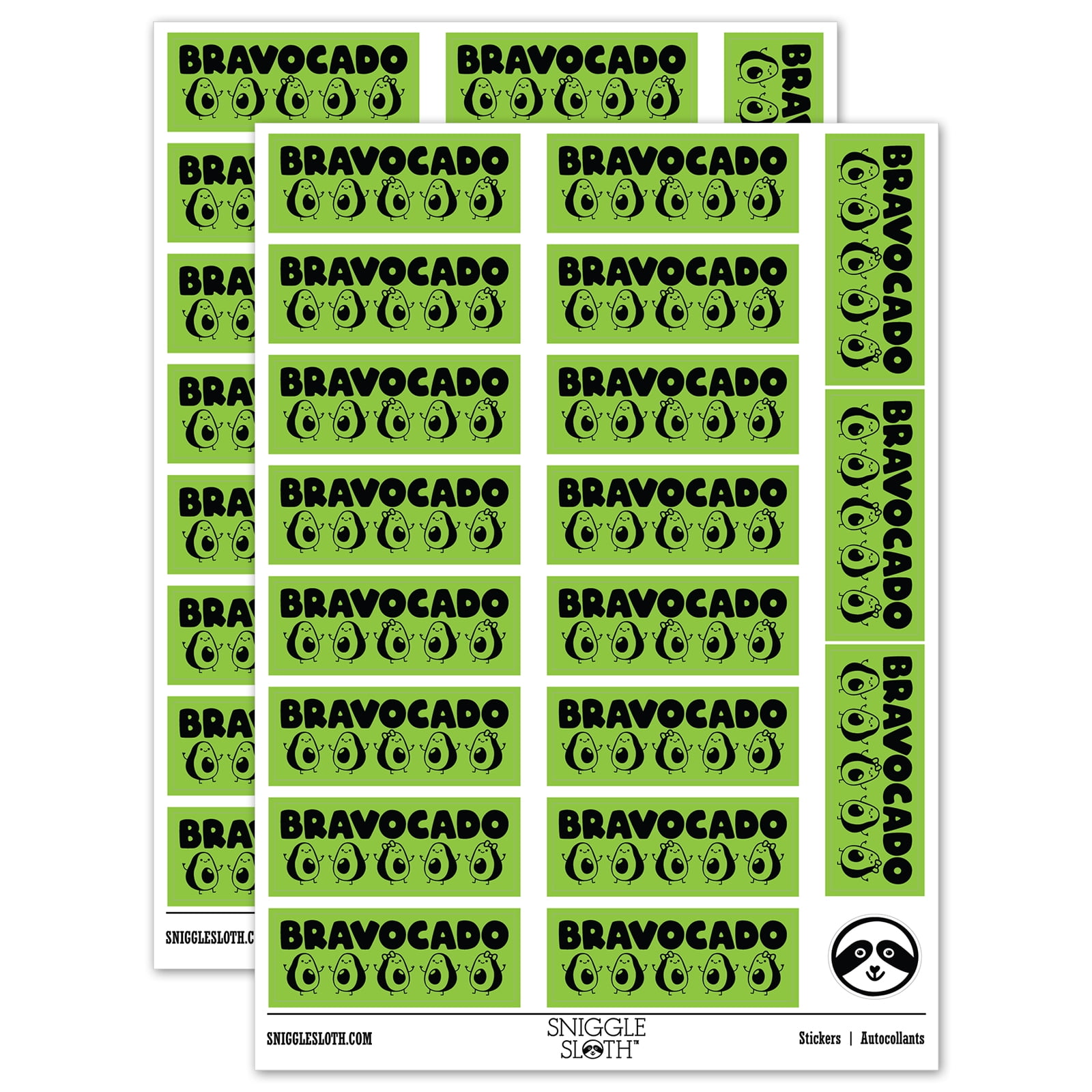 Bravocado Bravo Avocado Teacher Student School Sticker Set - Light ...