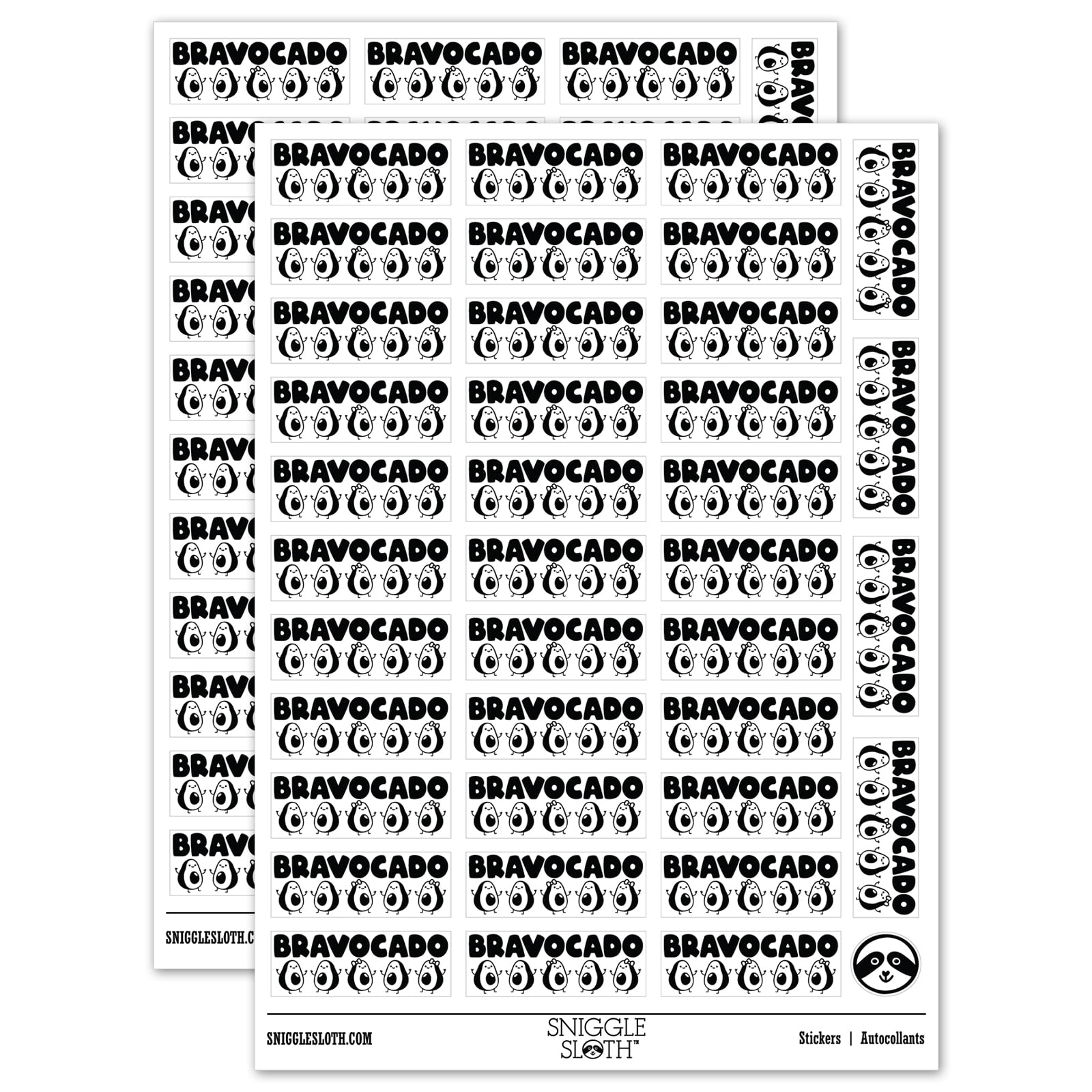 Bravocado Bravo Avocado Teacher Student School Sticker Set - White ...