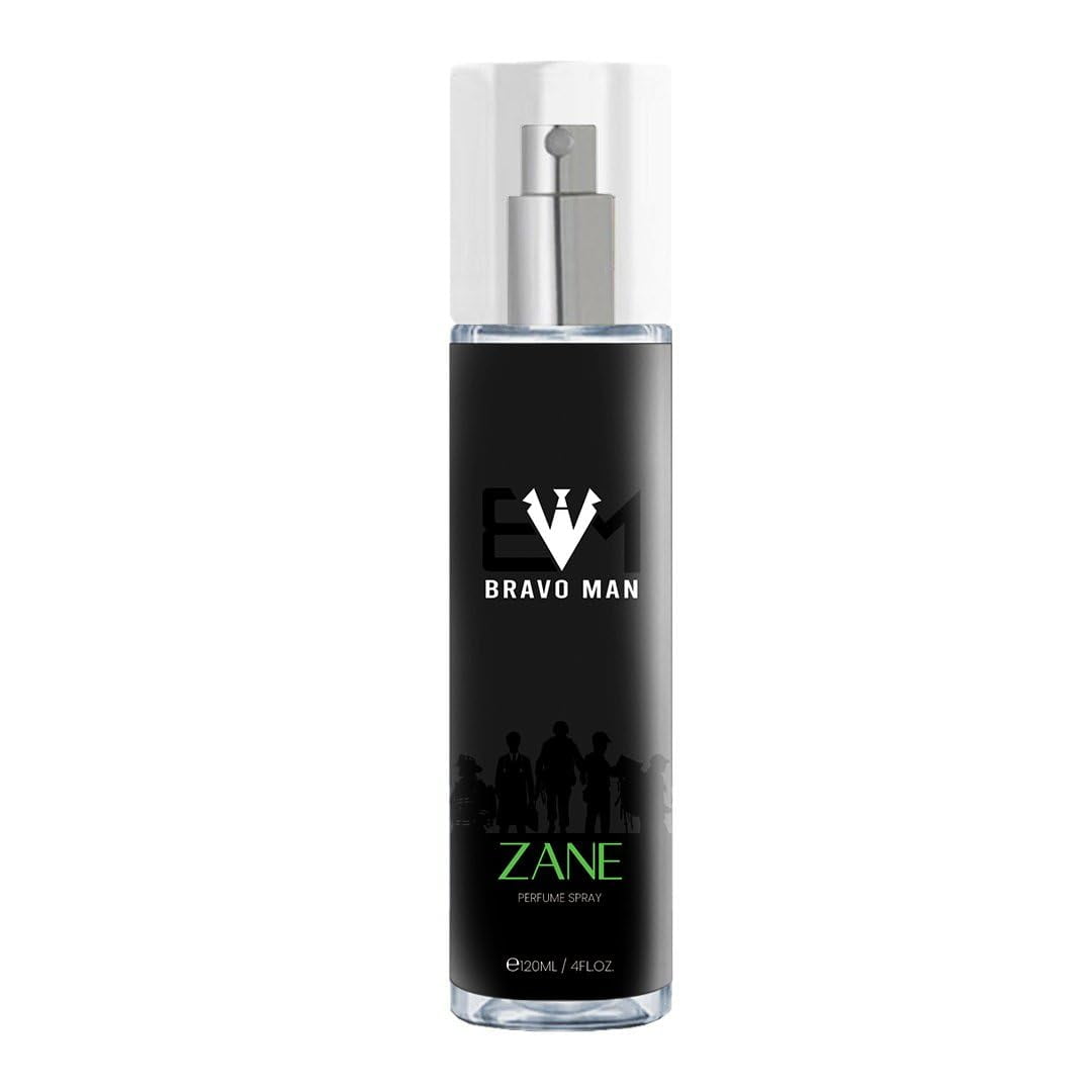 Bravoman Zane Perfume Spray For Men 120ml, 4.05 Fl.oz. | No Gas Body Mist Long Lasting Fragrance ...
